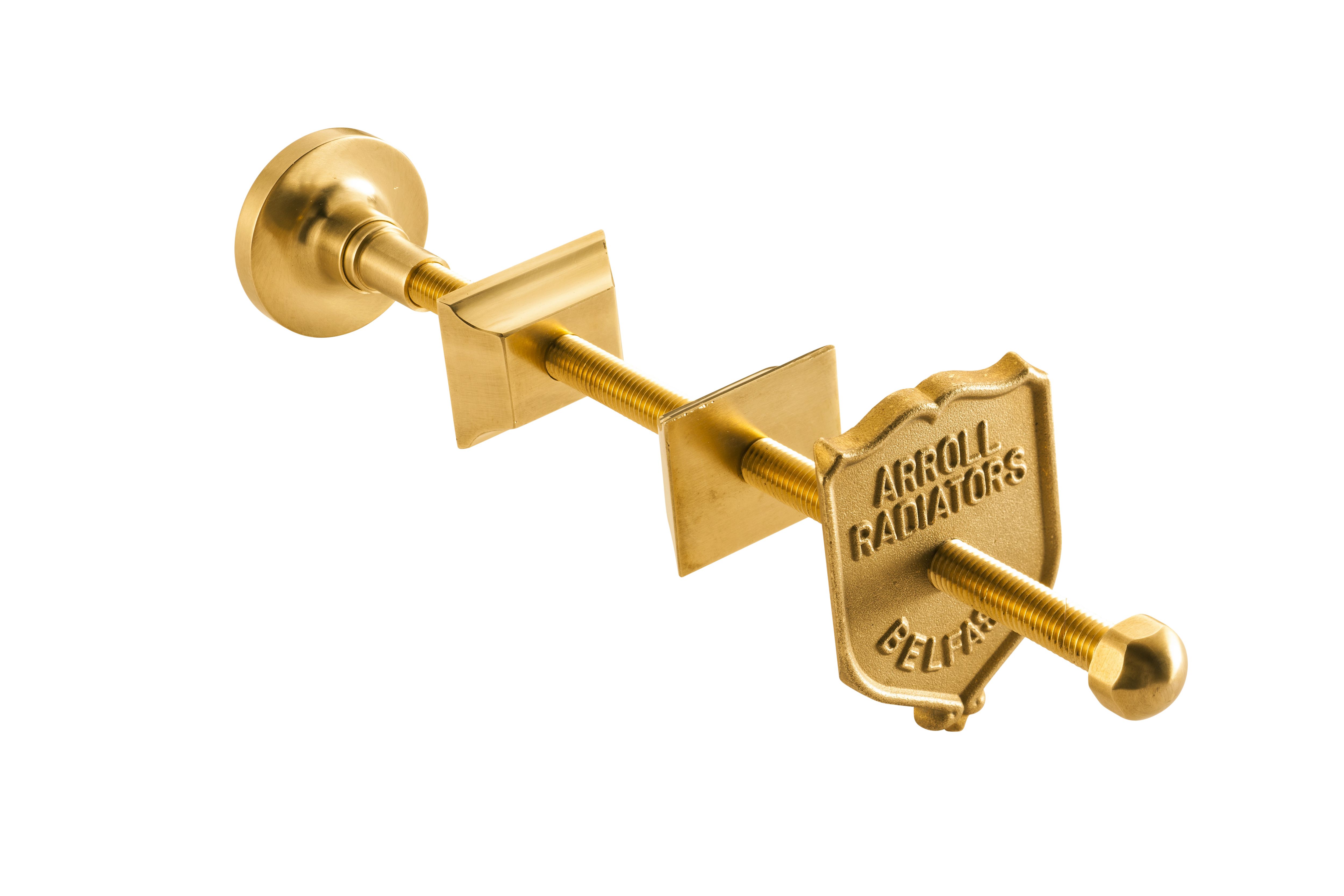 Arroll Brass effect Steel Radiator wall stay (H)265mm (W)50mm | DIY at B&Q