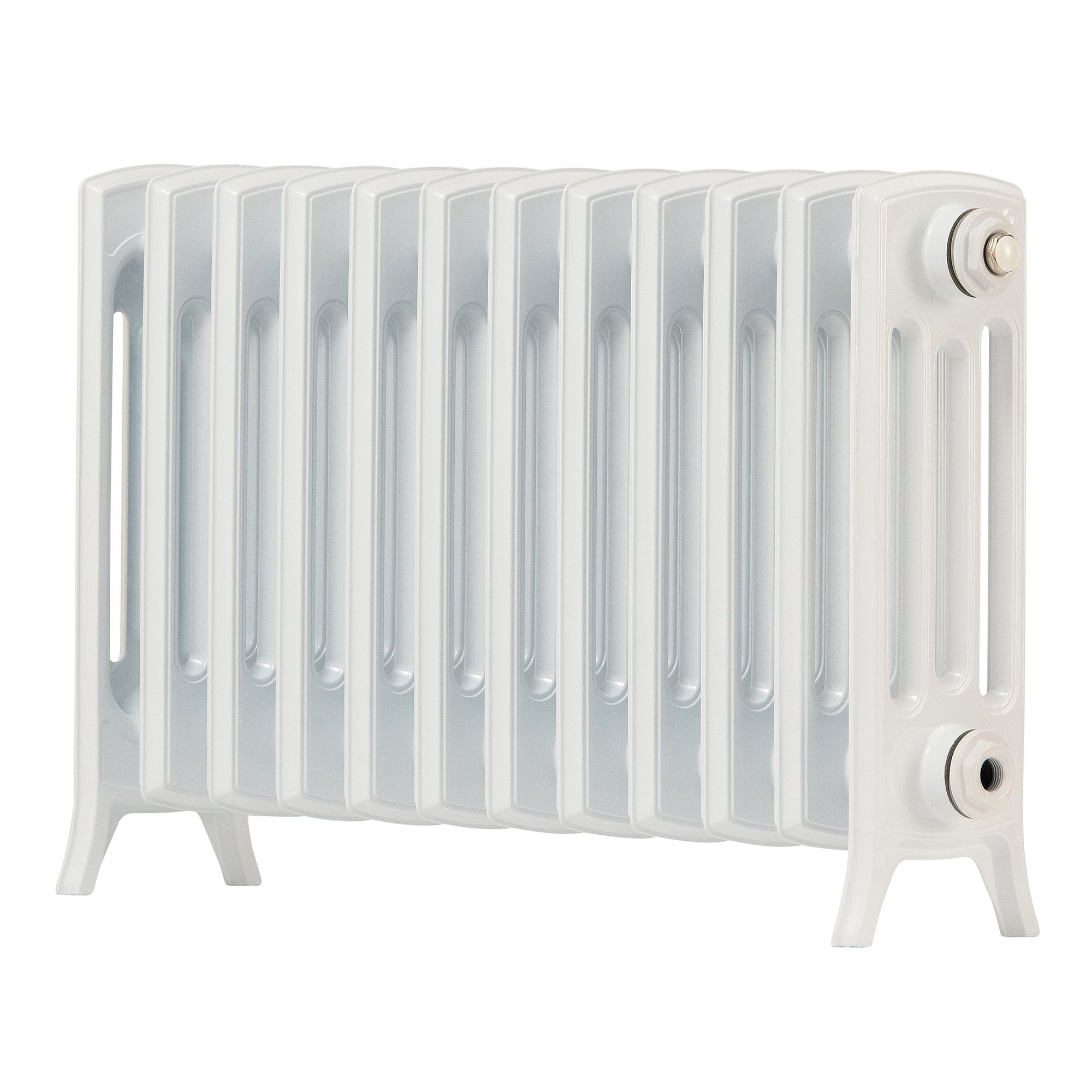 Arroll Edwardian Cast aluminium White 12 Column Radiator, (W)728mm x (H ...
