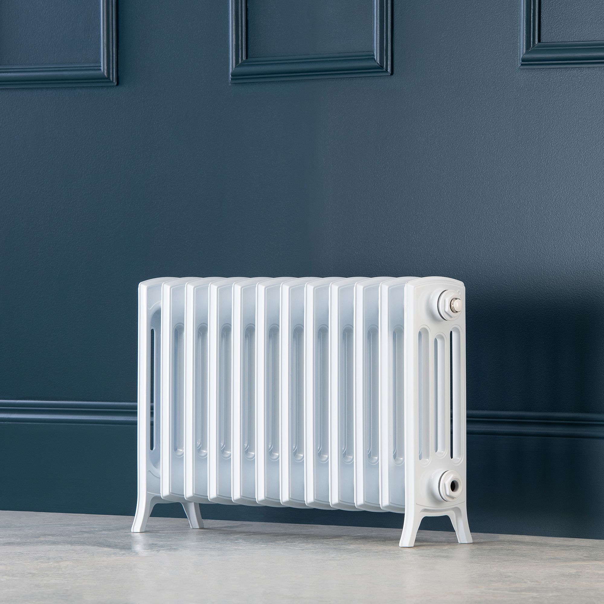 Arroll Edwardian Cast aluminium White 12 Column Radiator, (W)728mm x (H ...