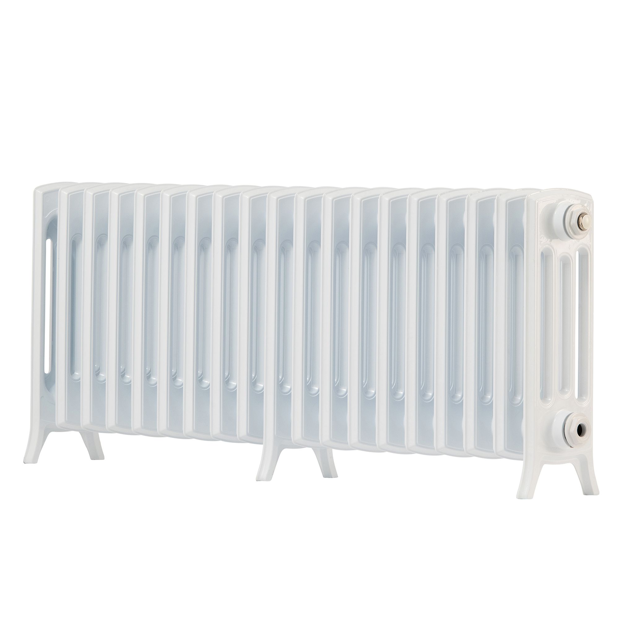 Arroll Edwardian Cast aluminium White 19 Column Radiator, (W)1142mm x ...