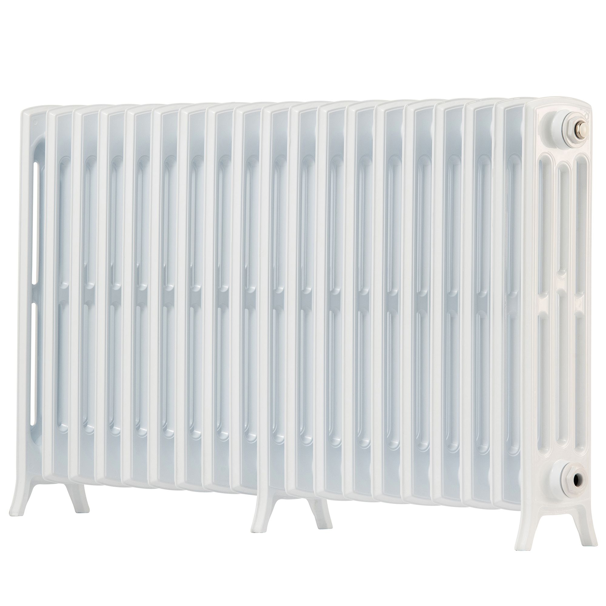 Arroll Edwardian Cast aluminium White 19 Column Radiator, (W)1142mm x ...