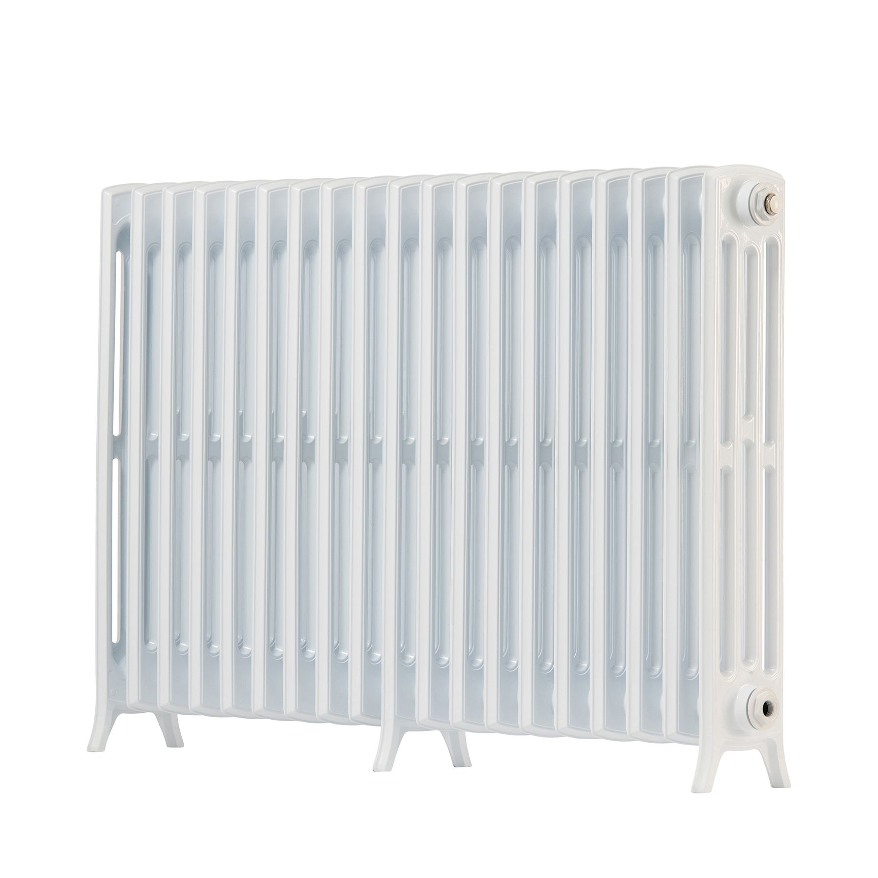 Arroll Edwardian Cast aluminium White 19 Column Radiator, (W)1142mm x ...