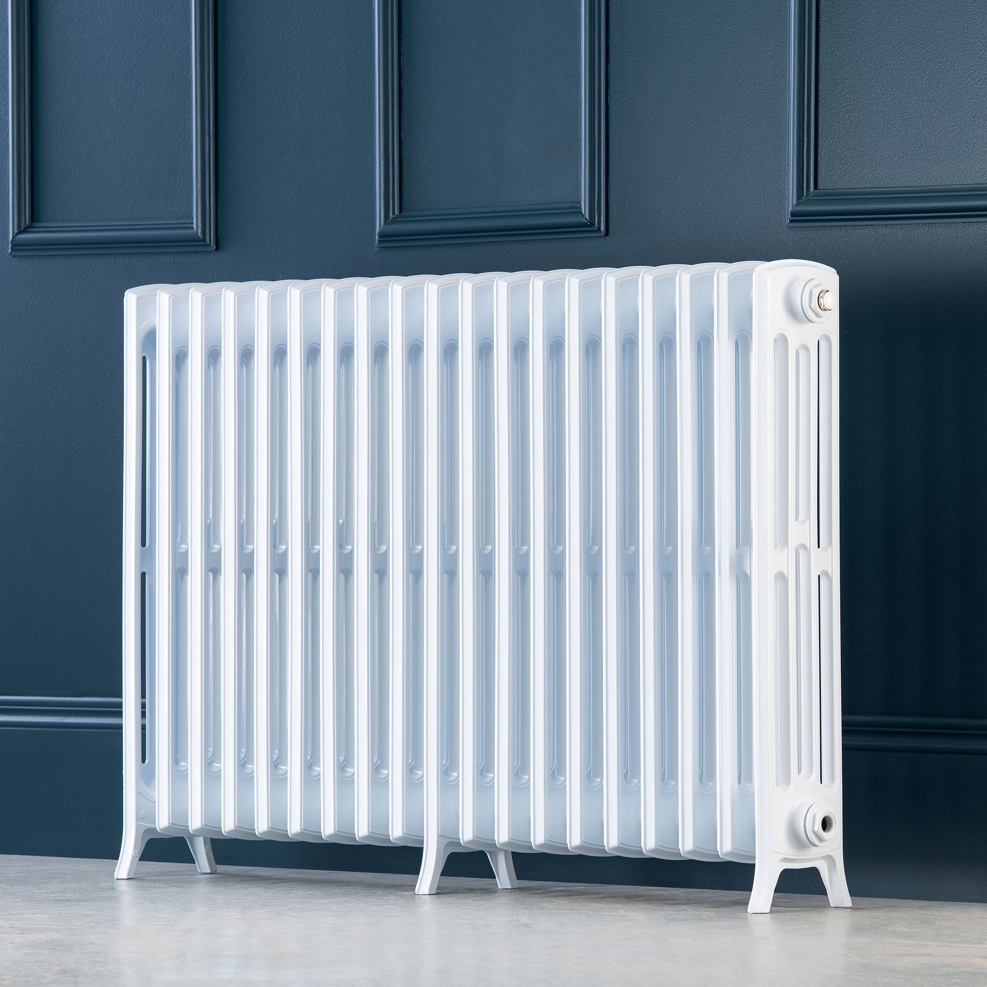 Arroll Edwardian Cast aluminium White 19 Column Radiator, (W)1142mm x ...