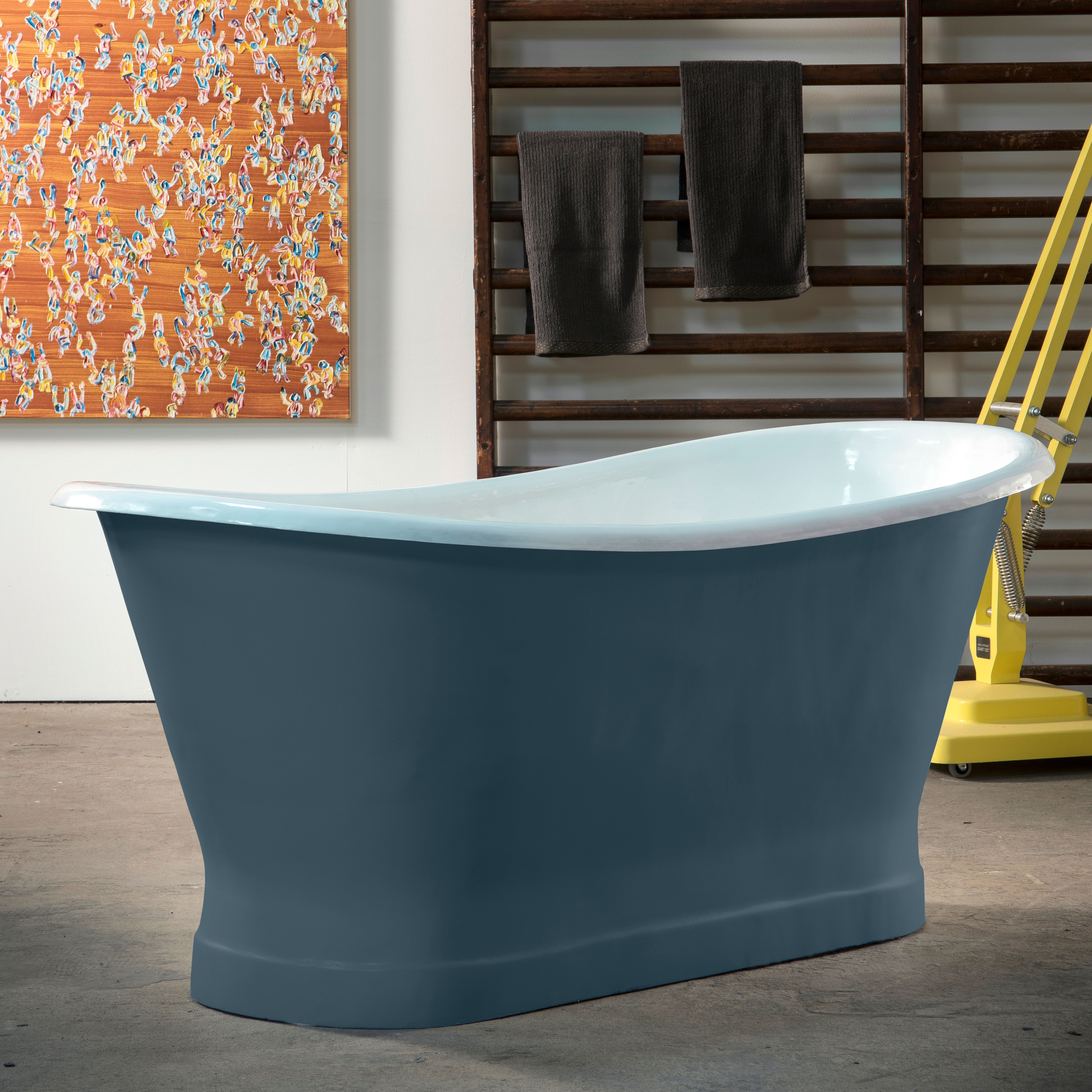Arroll Lyon Gloss Blue Single ended Bath (L)1700mm (W)720mm | DIY at B&Q