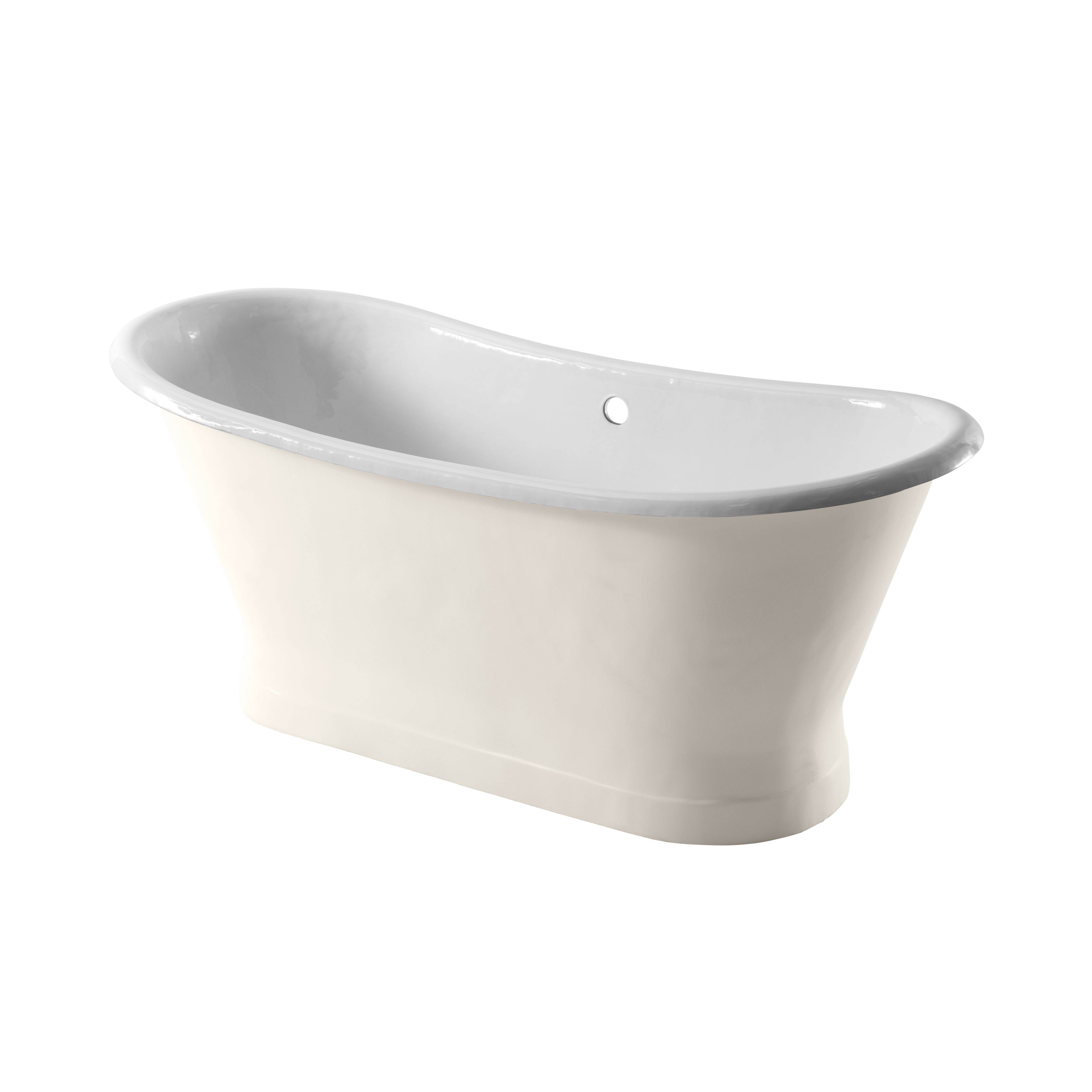 Arroll Lyon Gloss White Single ended Bath (L)1700mm (W)720mm | DIY at B&Q