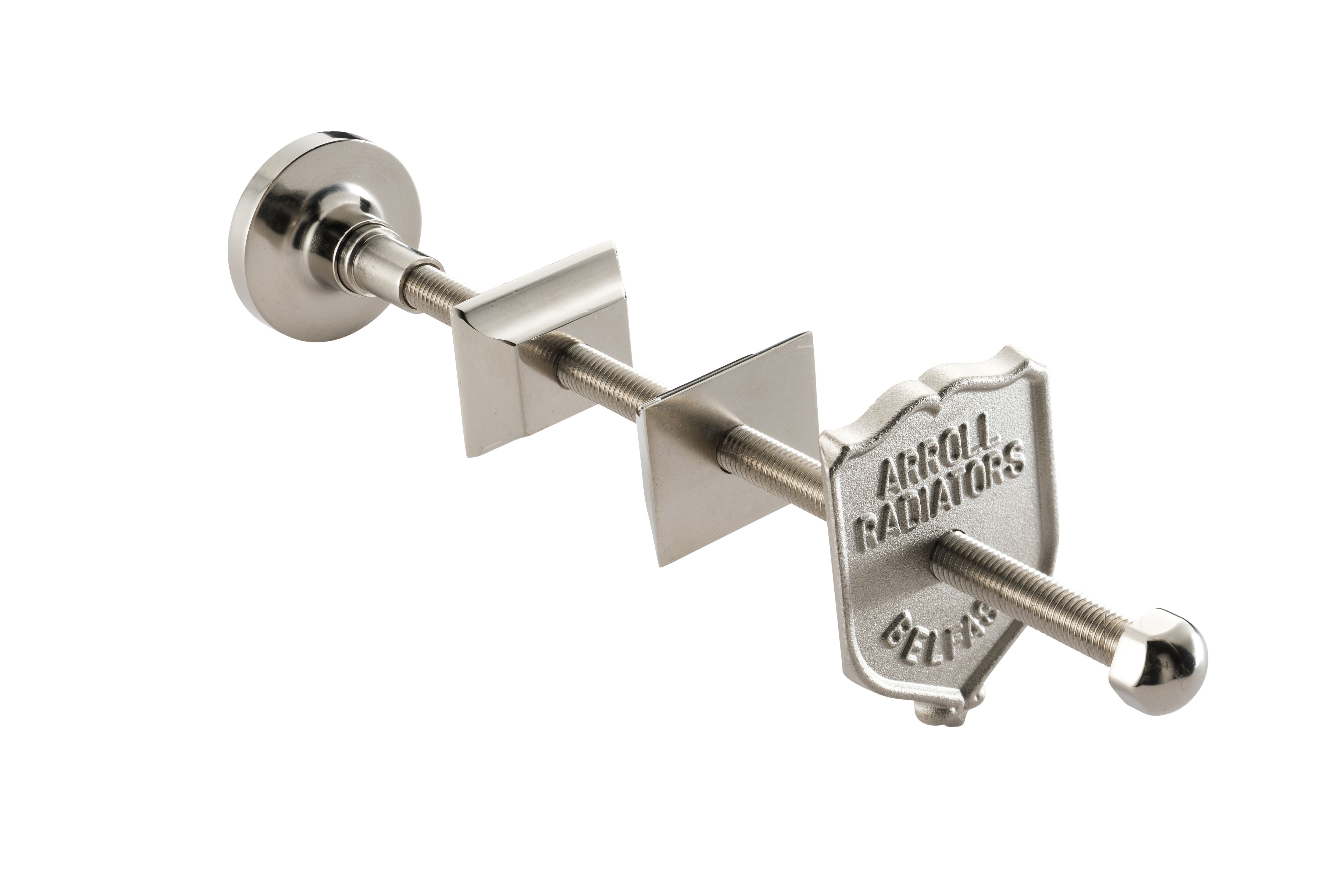 Arroll Silver Chrome effect Steel Radiator wall stay (H)265mm (W)50mm