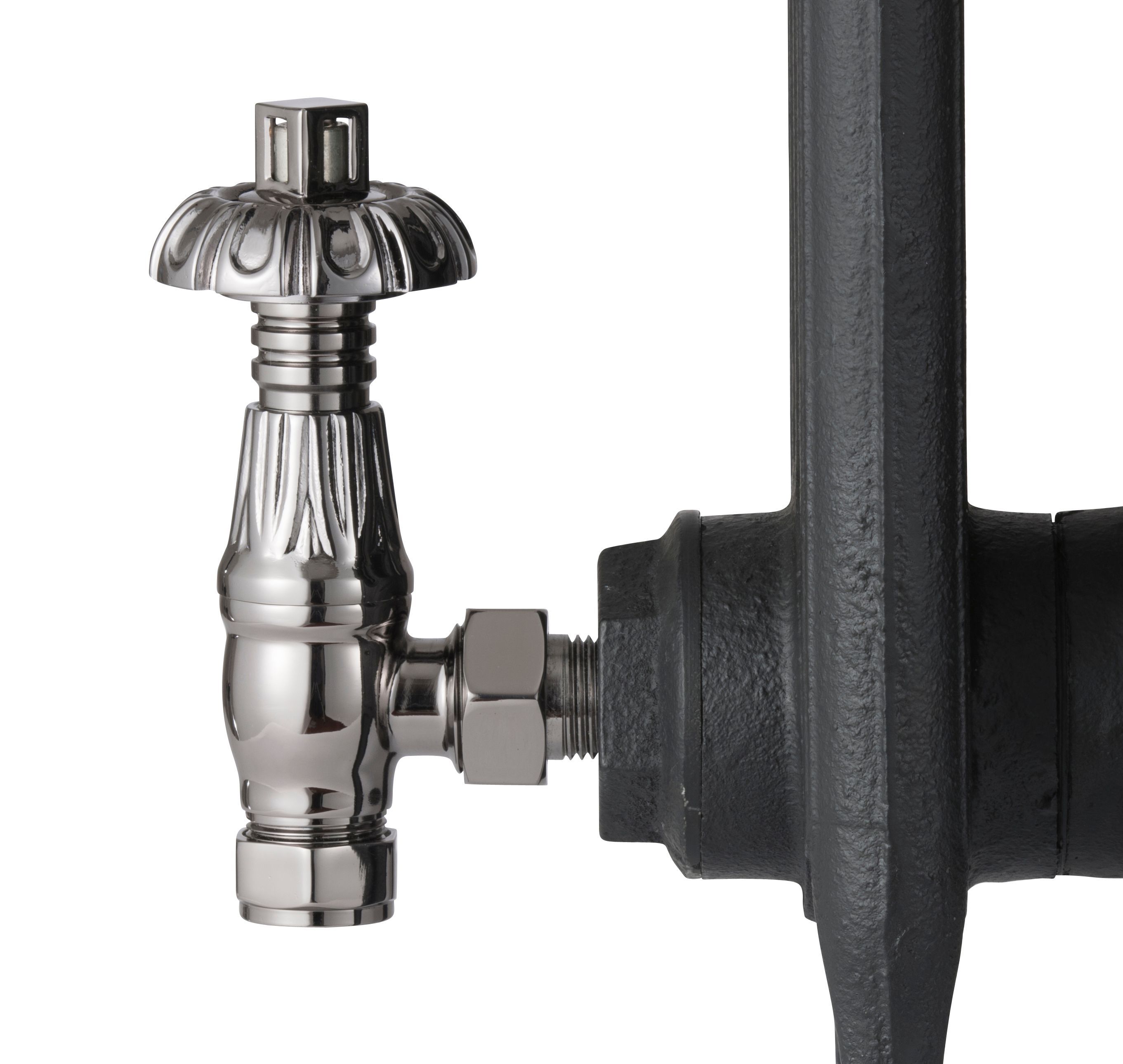 Arroll UK18 Black Angled Radiator valve