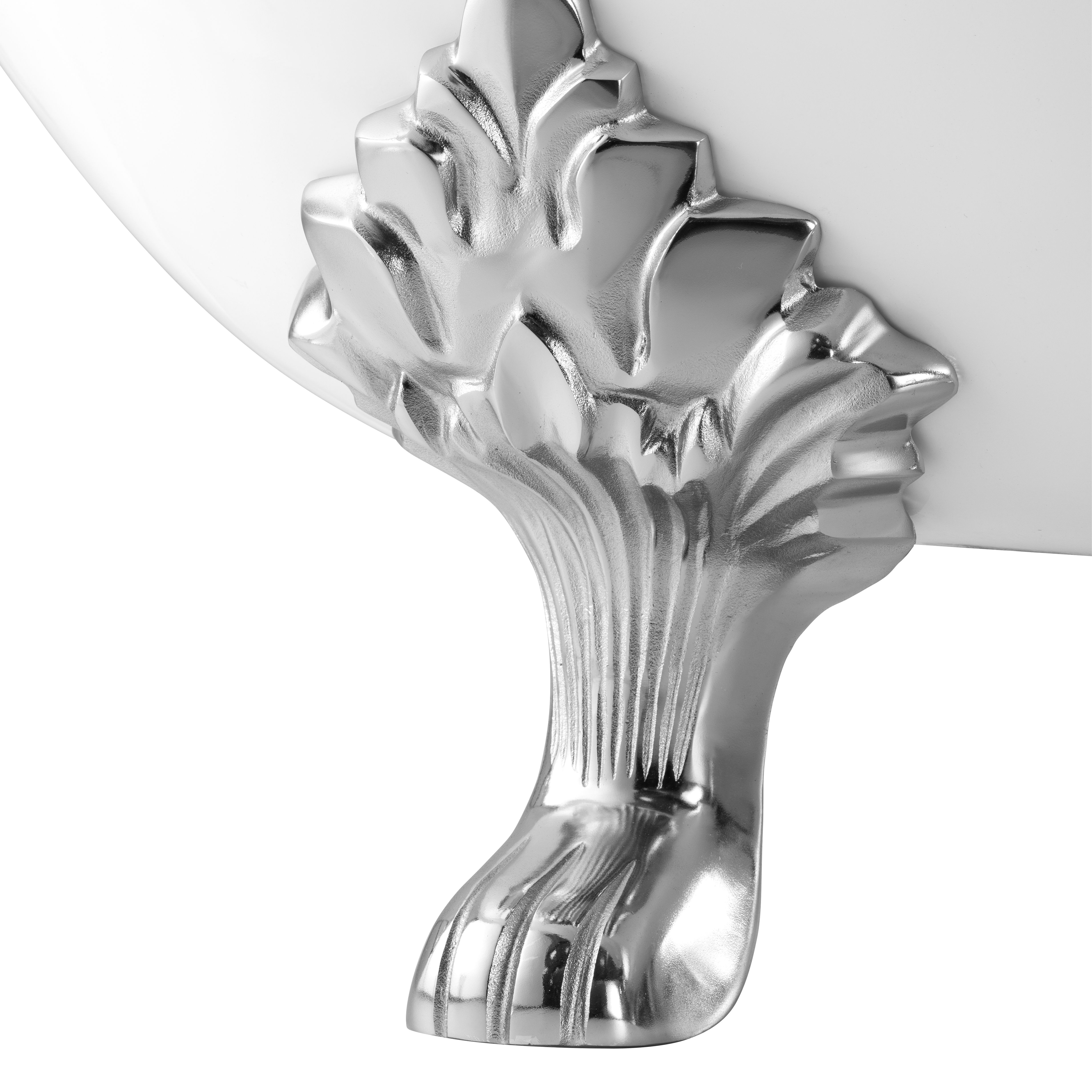 Arroll Villandry Gloss Black Slipper Double ended Bath with 2 Tap holes ...