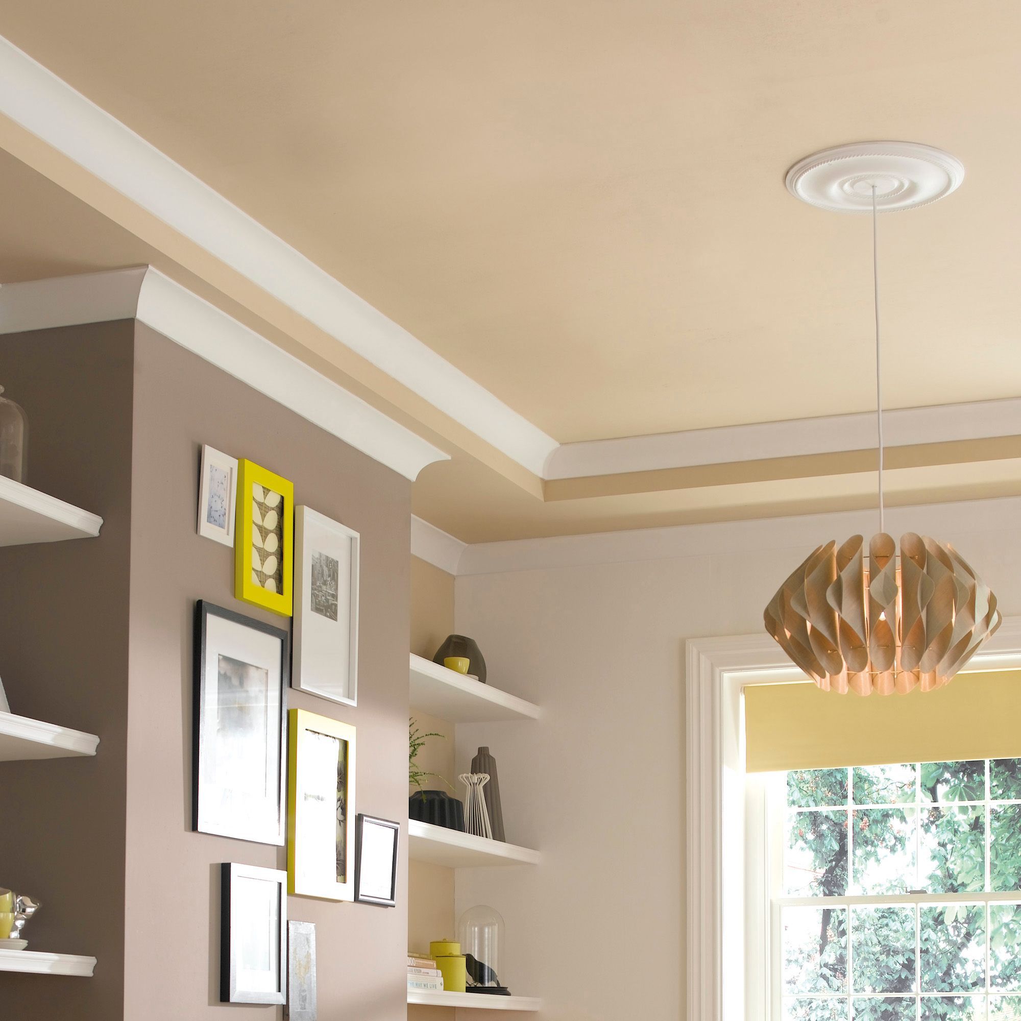 Artex Easifix Classic C-shaped Plaster Coving (L)2m (W)100mm, Pack of 6 ...