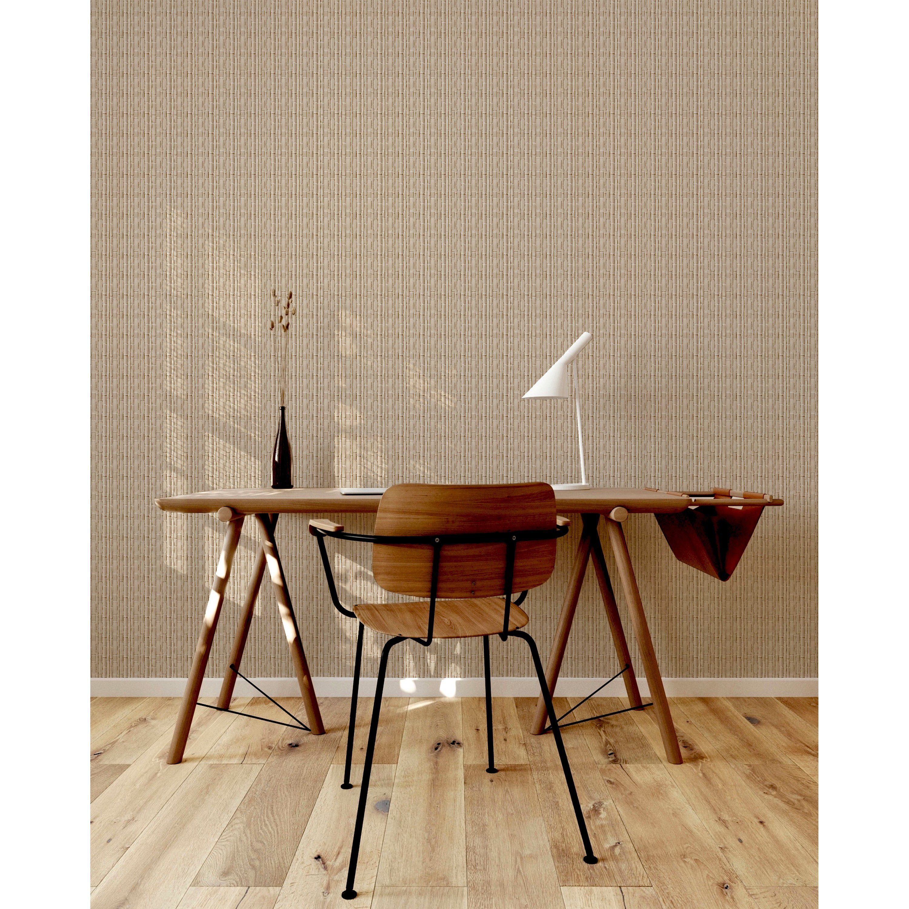 Arthouse Brown Woven effect Smooth Wallpaper