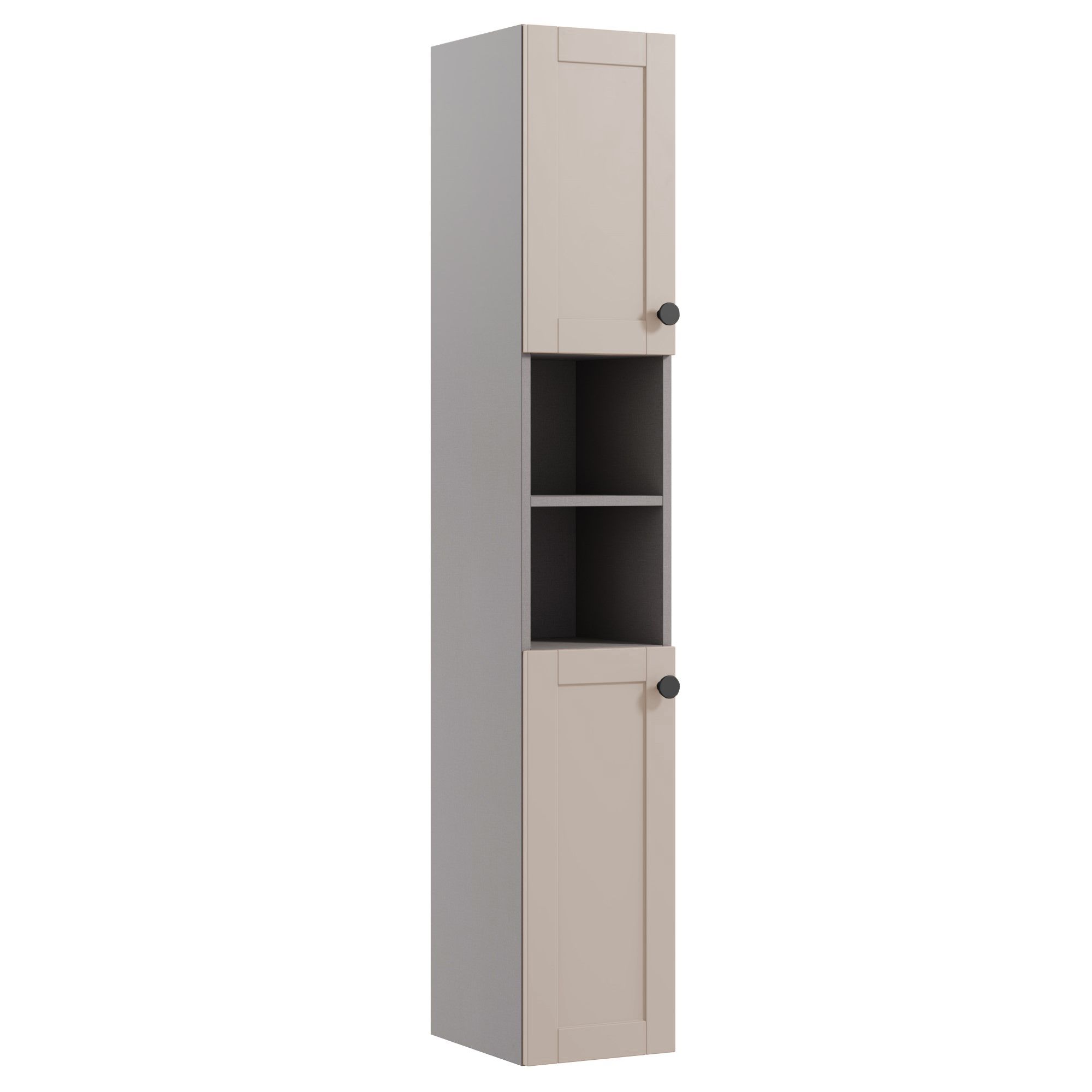 Ashford Matt Cashmere Shaker Wall-mounted Fitted Bathroom Tall Base ...