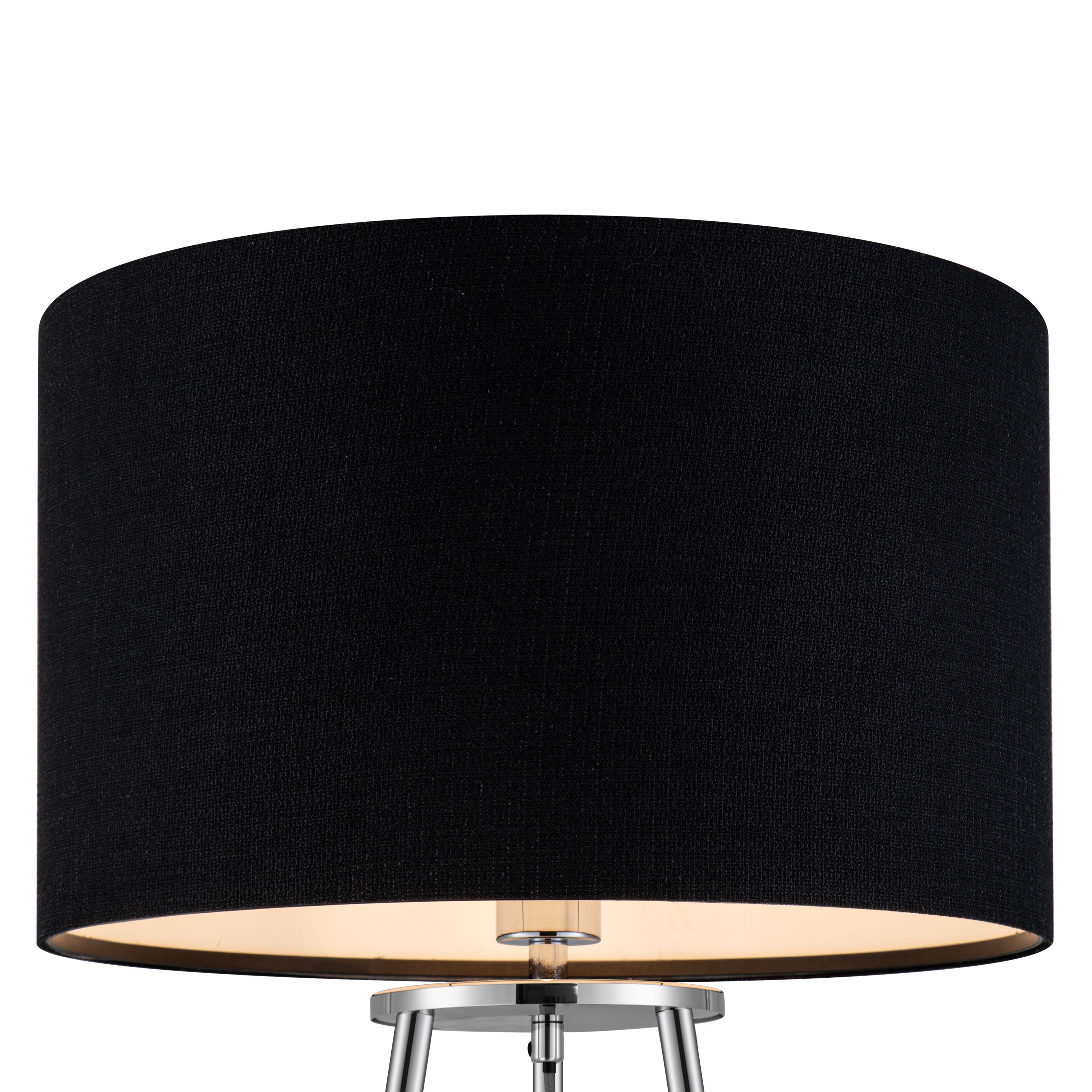 ASPEN BLACK CHROME EFFECT FLOOR LAMP