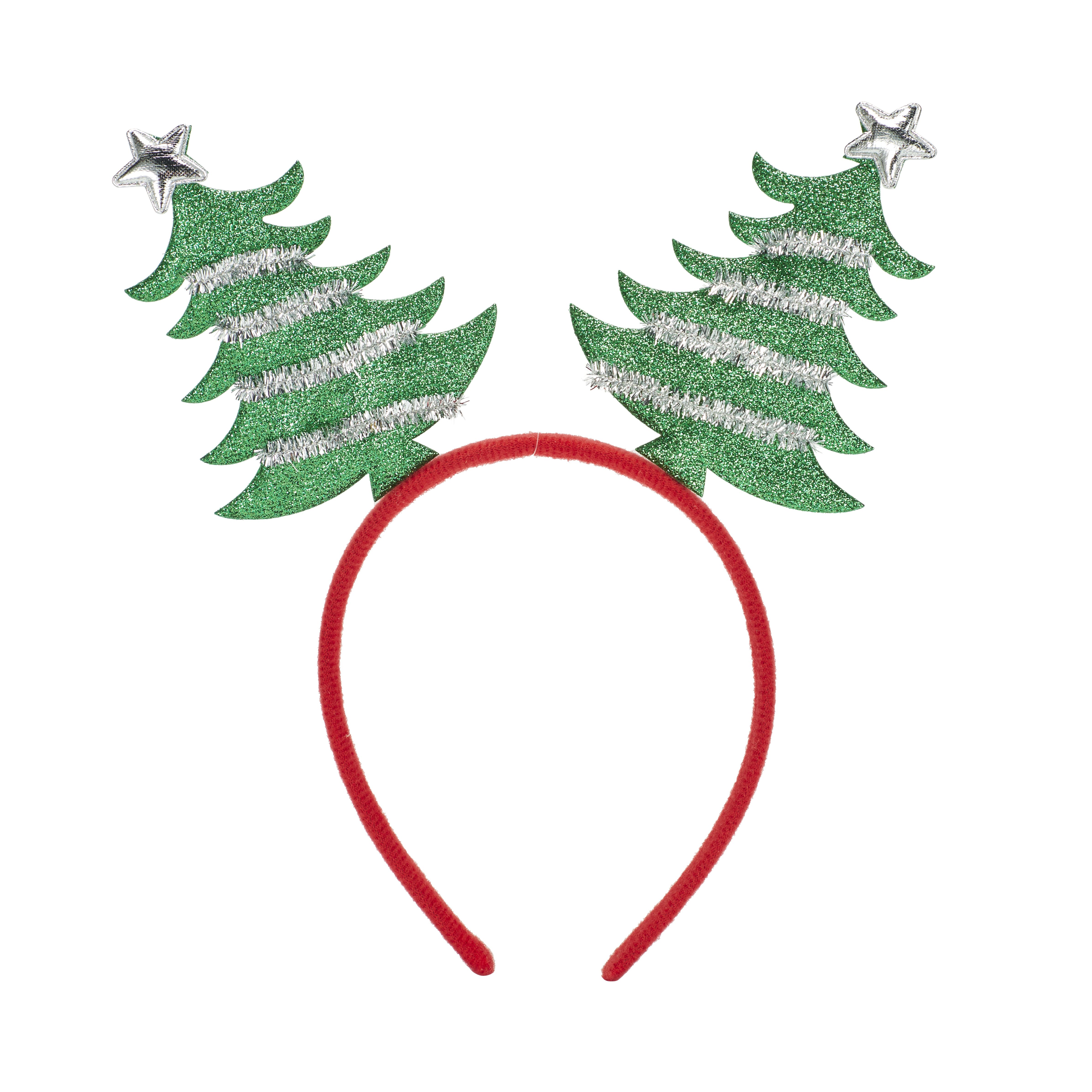 Assorted Glitter Tree Christmas headband