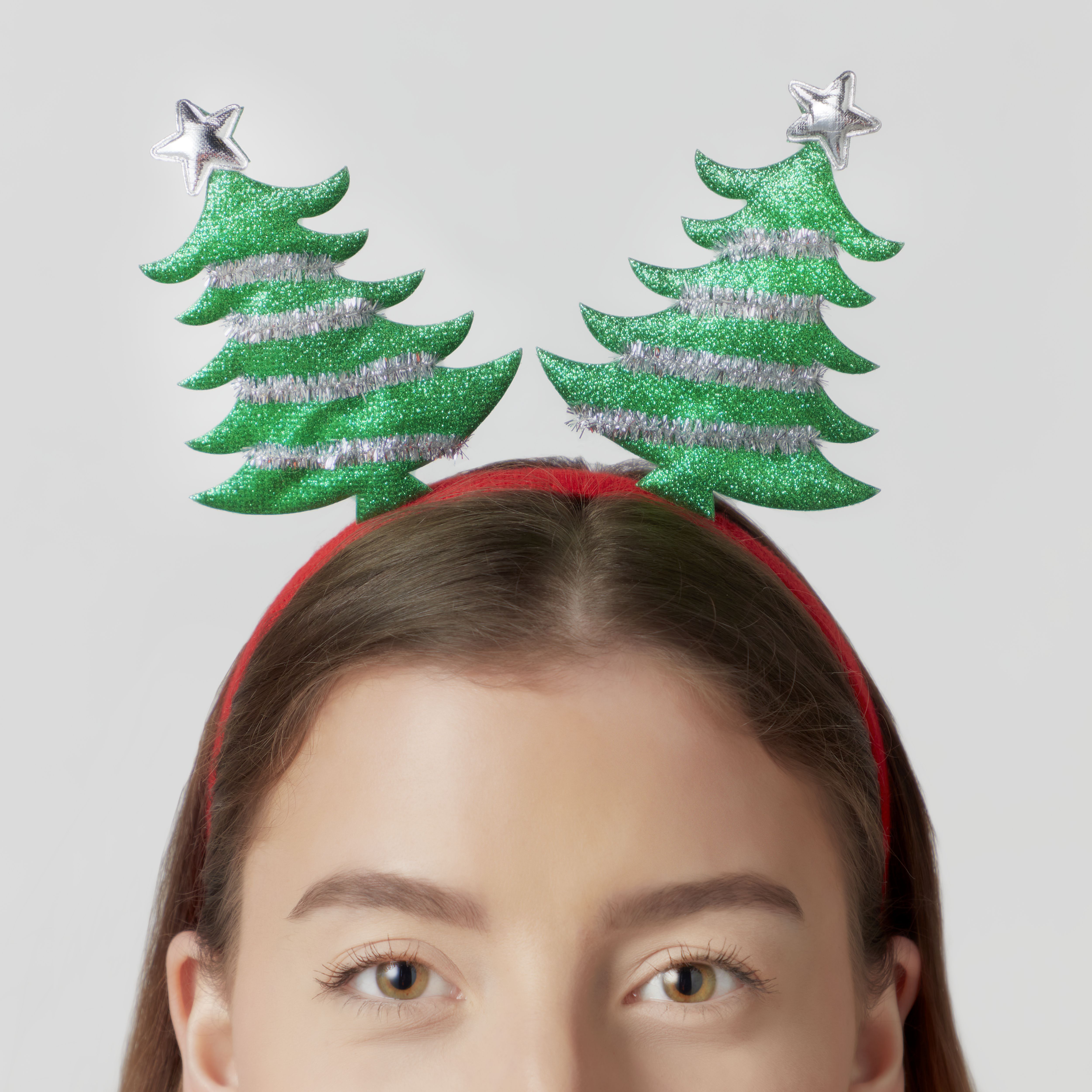 Assorted Glitter Tree Christmas headband