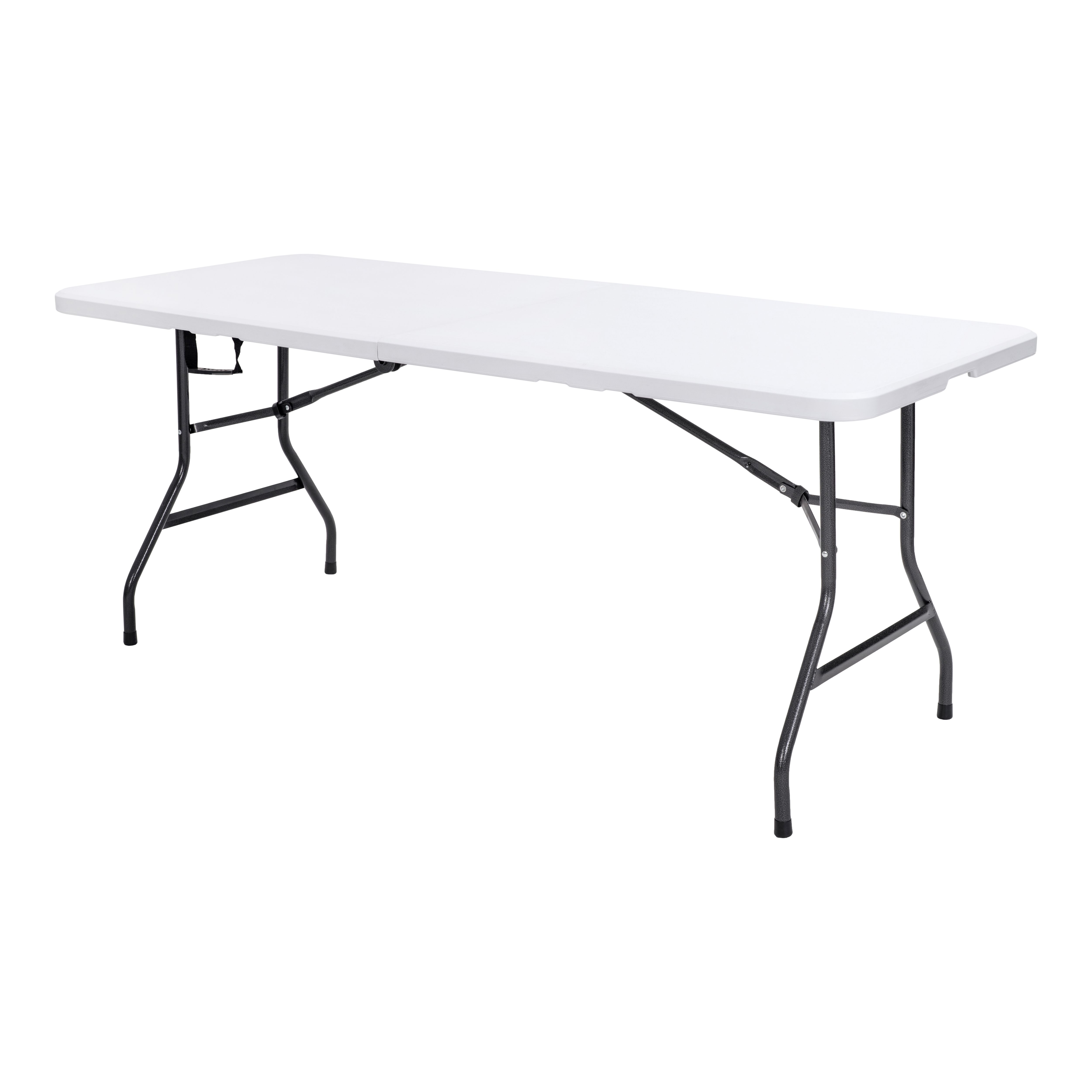 Astano Plastic White Foldable 6 seater Rectangular Dining table