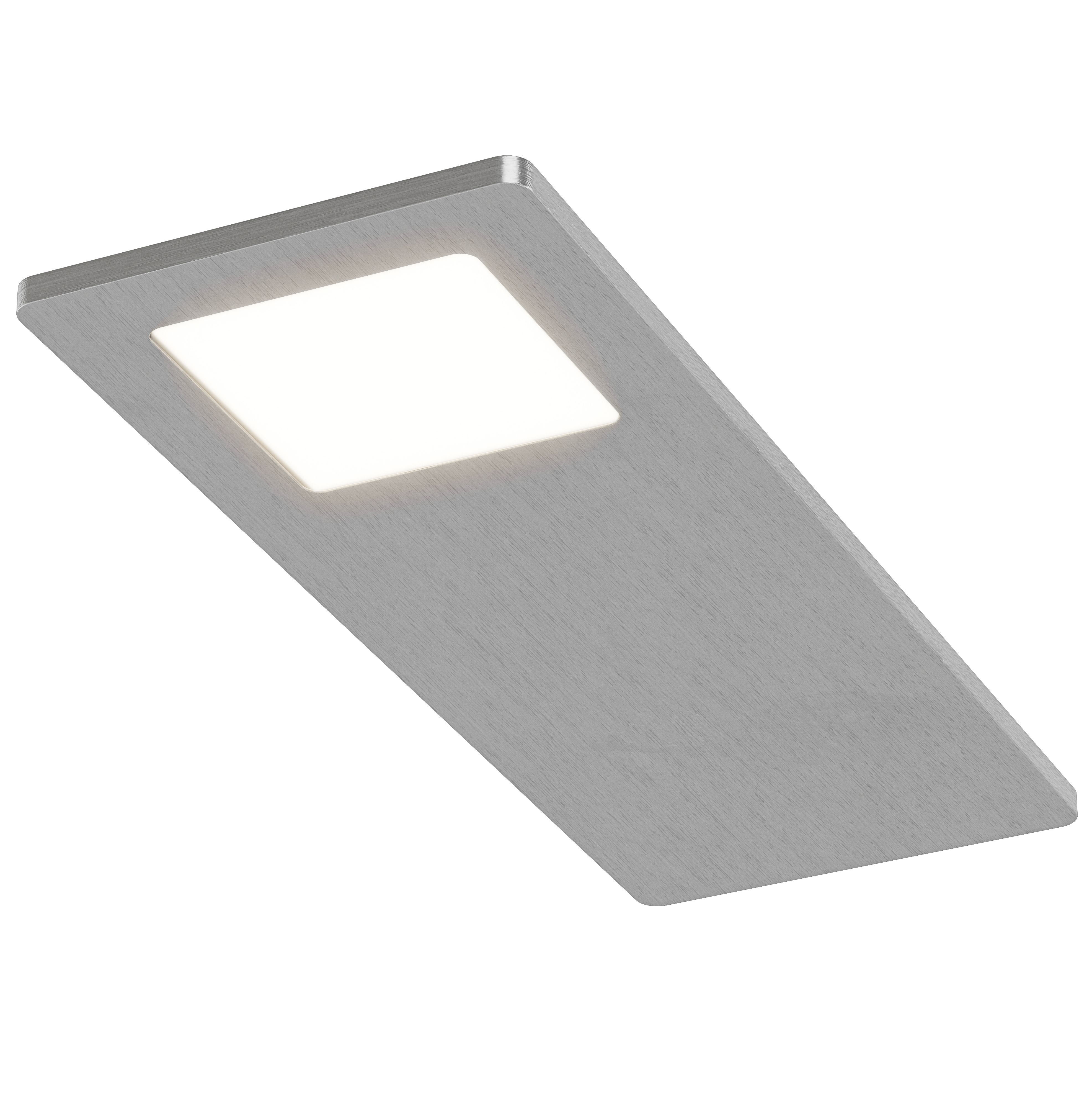Astro Aluminium effect Mains-powered LED Variable white Under cabinet ...