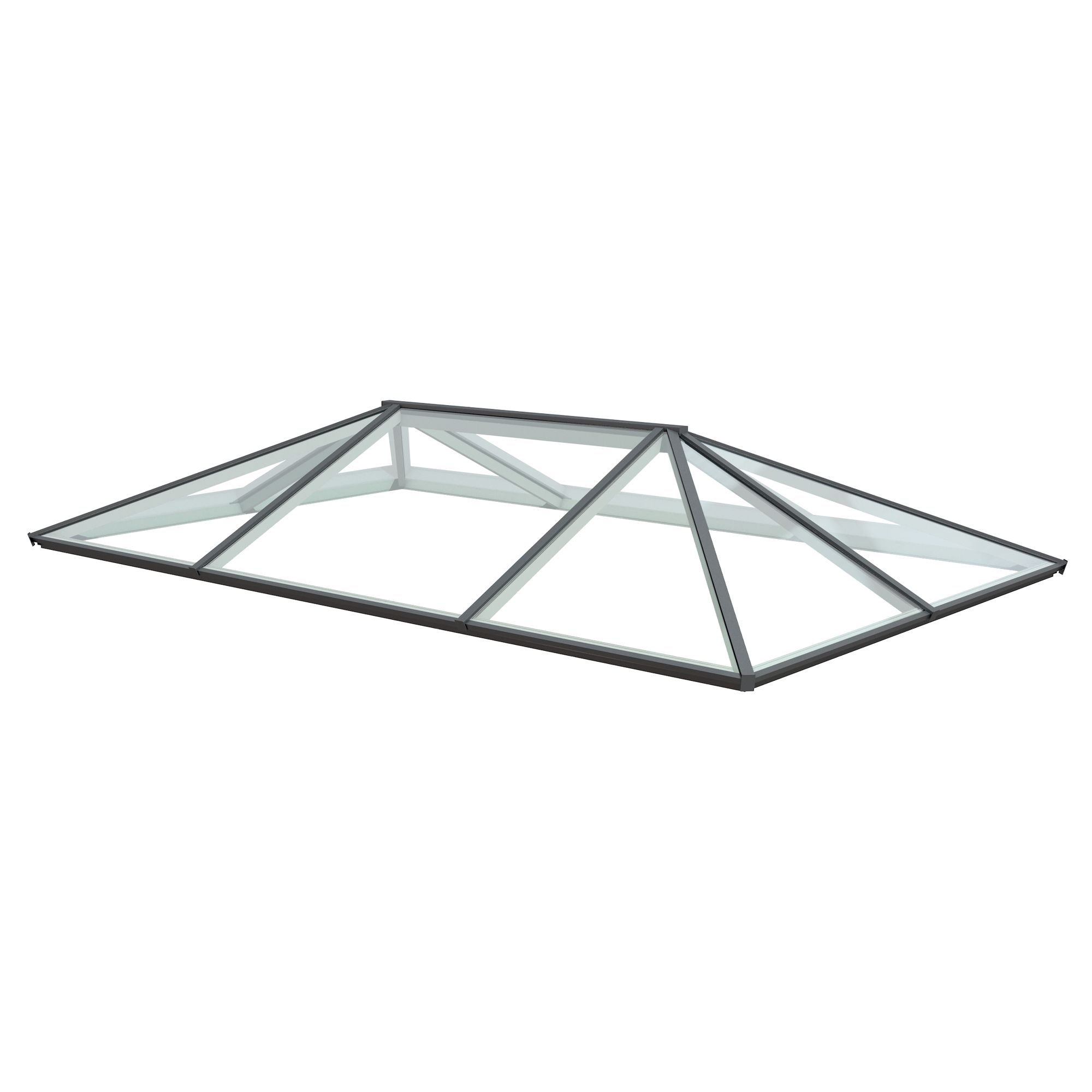 Atlas Grey Regular Roof lantern with Self Clean Solar Blue glass, (L)3m ...
