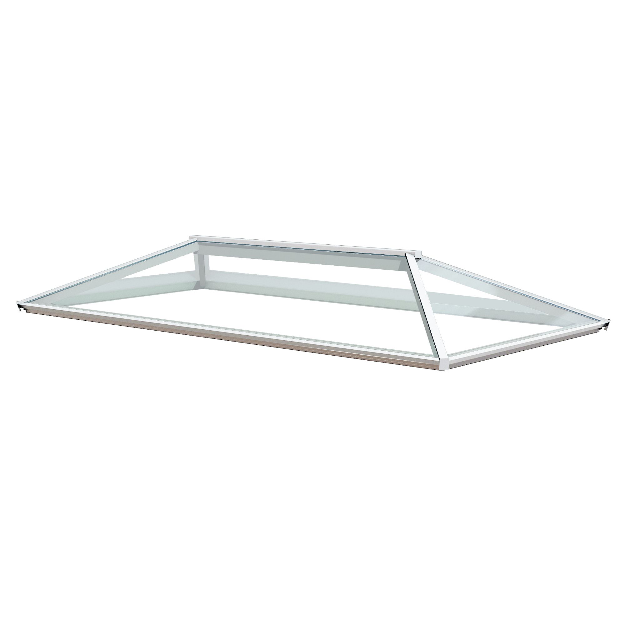Atlas White Contemporary Roof lantern with Self Clean Solar Blue glass ...