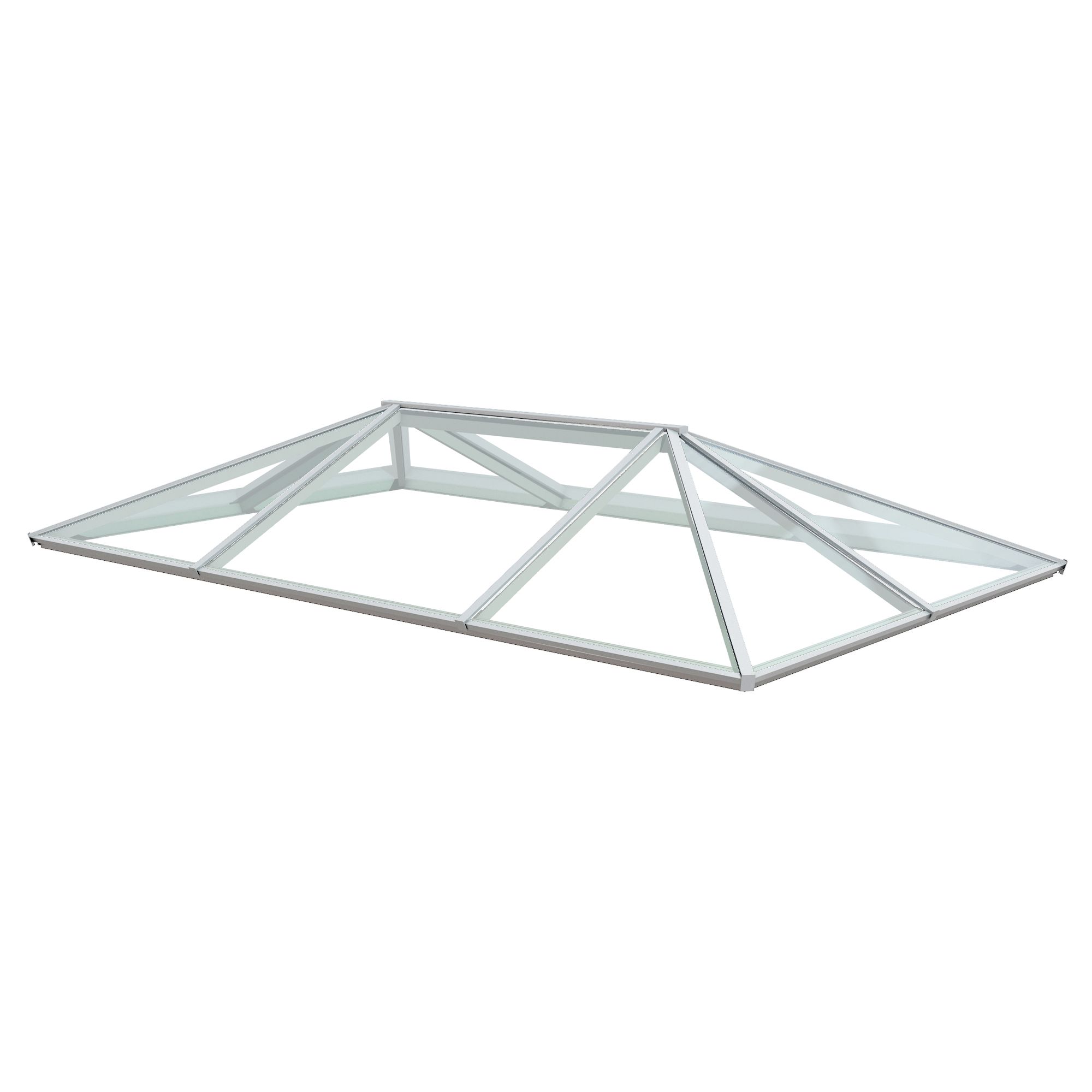 Atlas White Regular Roof lantern with Self Clean Solar Blue glass, (L ...