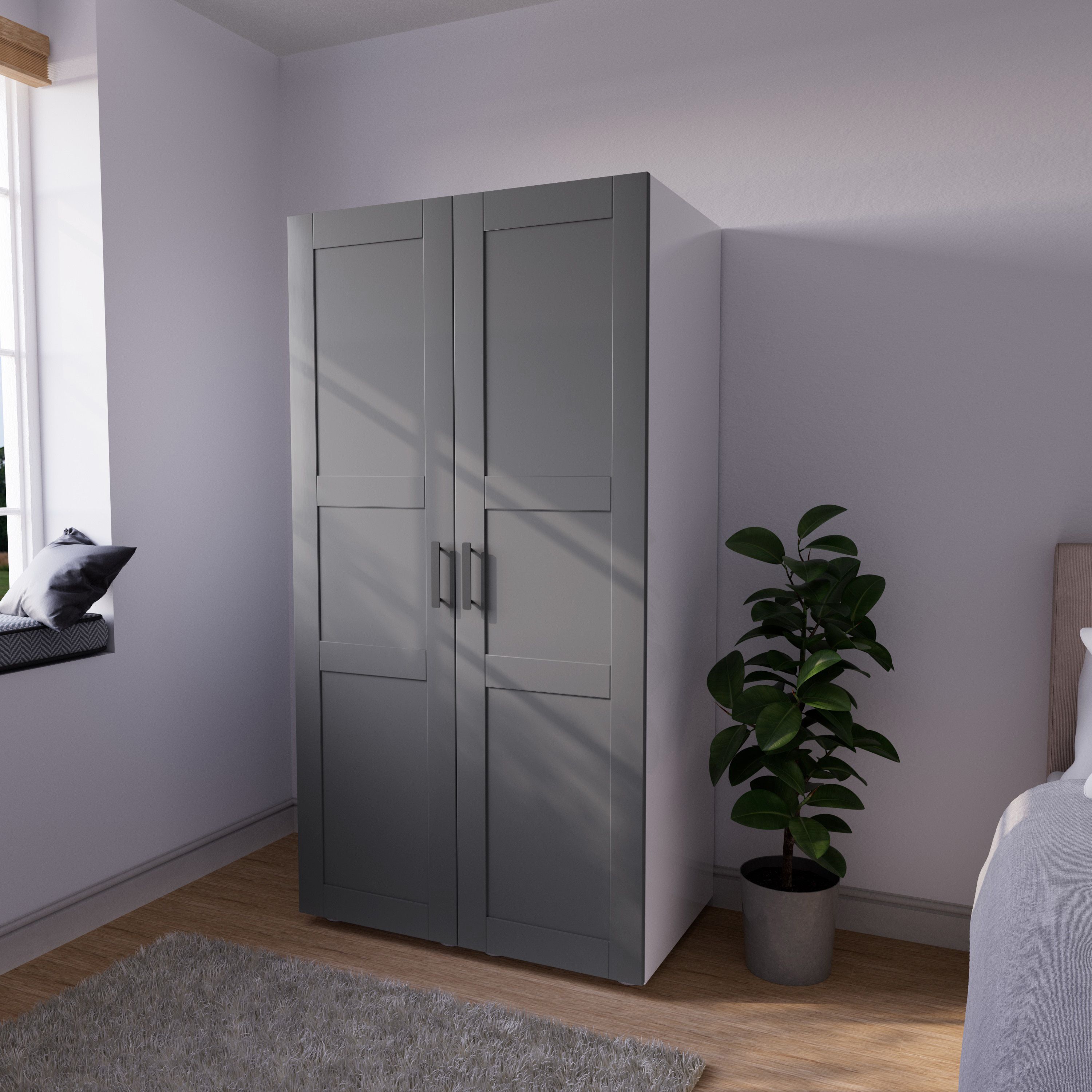 Atomia Matt Dove grey Modular furniture door, (H) 1872mm (W) 497mm