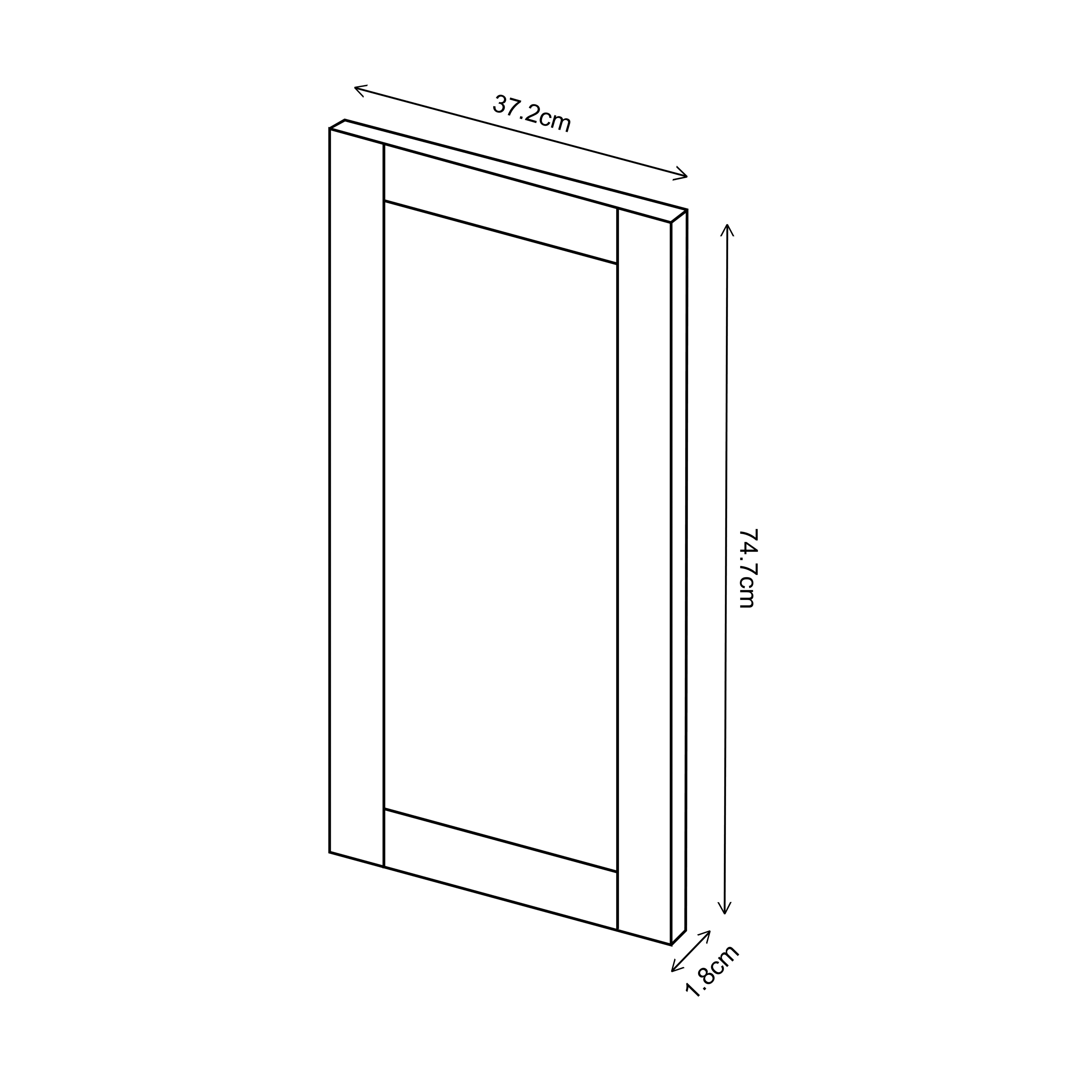 Atomia Matt Heritage green Modular furniture door, (H) 747mm (W) 372mm