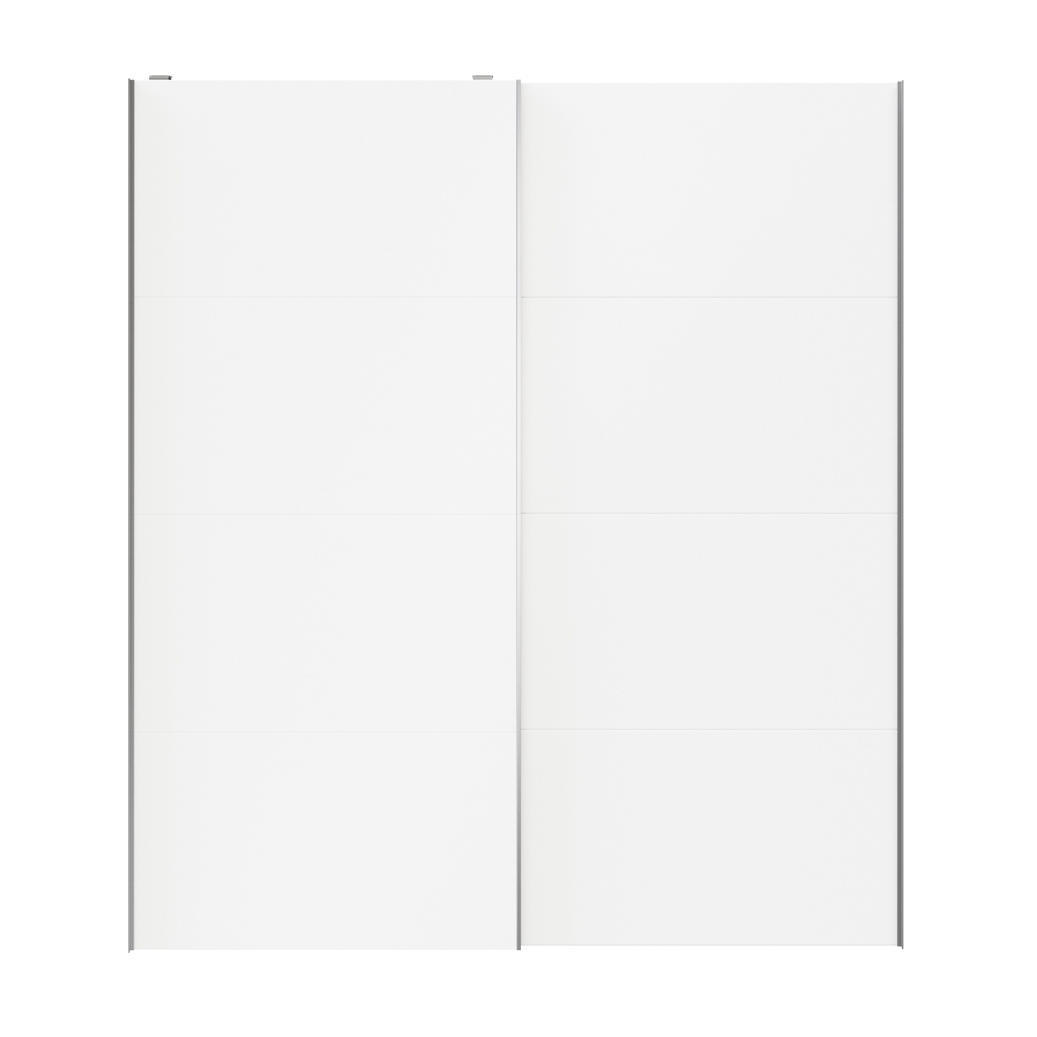 Atomia White 2 door Sliding Wardrobe Door kit (H)2250mm (W)2000mm | DIY ...