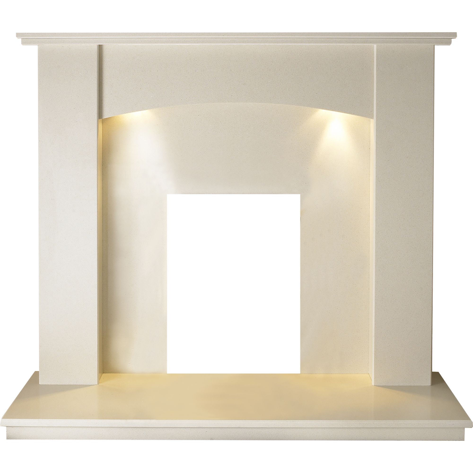 Aurora Faro Roman stone Fireplace surround set | DIY at B&Q