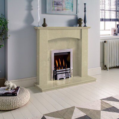 Aurora Faro Roman stone Fireplace surround set