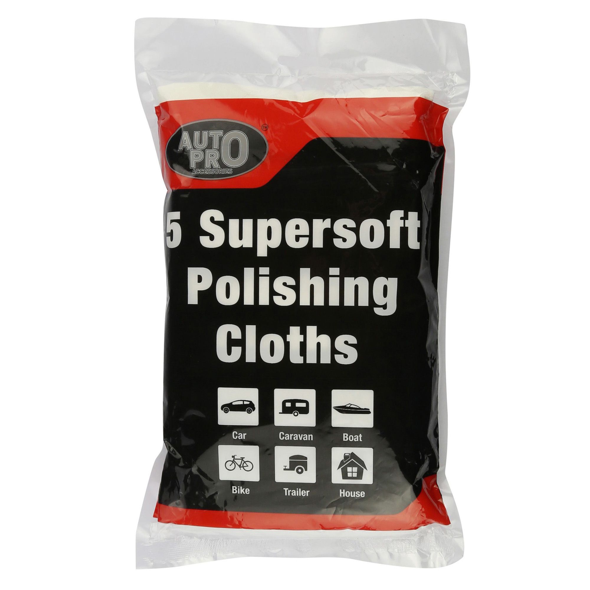 AutoPro accessories Cotton Polishing cloth, Pack of 5 | DIY at B&Q