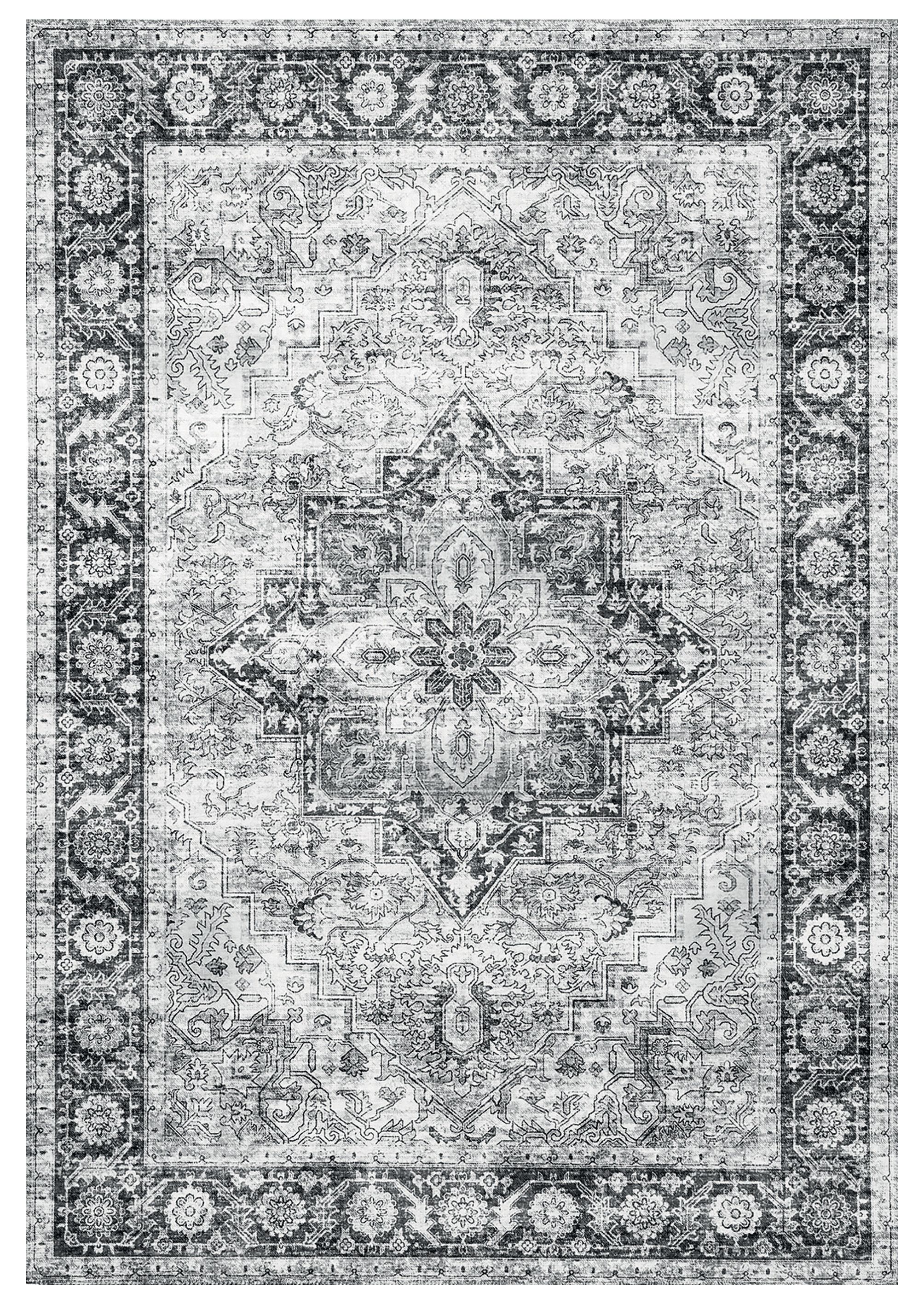 Azar Grey Persian Medium Rug L 170cm x W 120cm