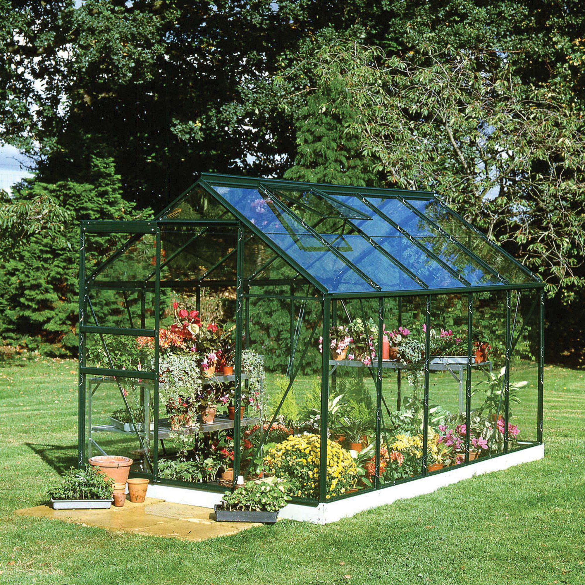 B&Q 6x10 Horticultural glass Apex Greenhouse | DIY at B&Q