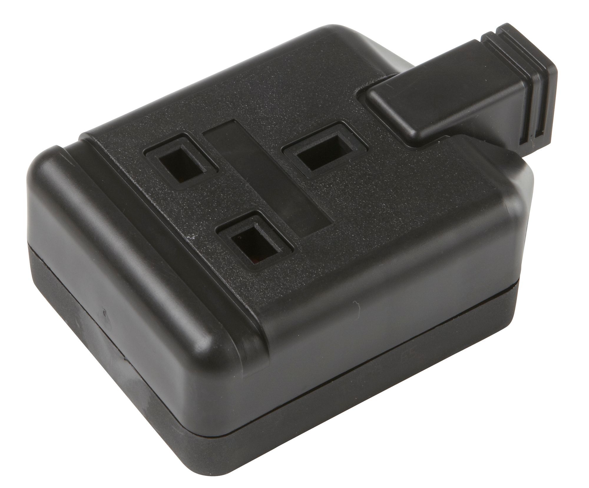 B&Q Black 13A 1 Gang Unswitched Trailing socket | DIY at B&Q