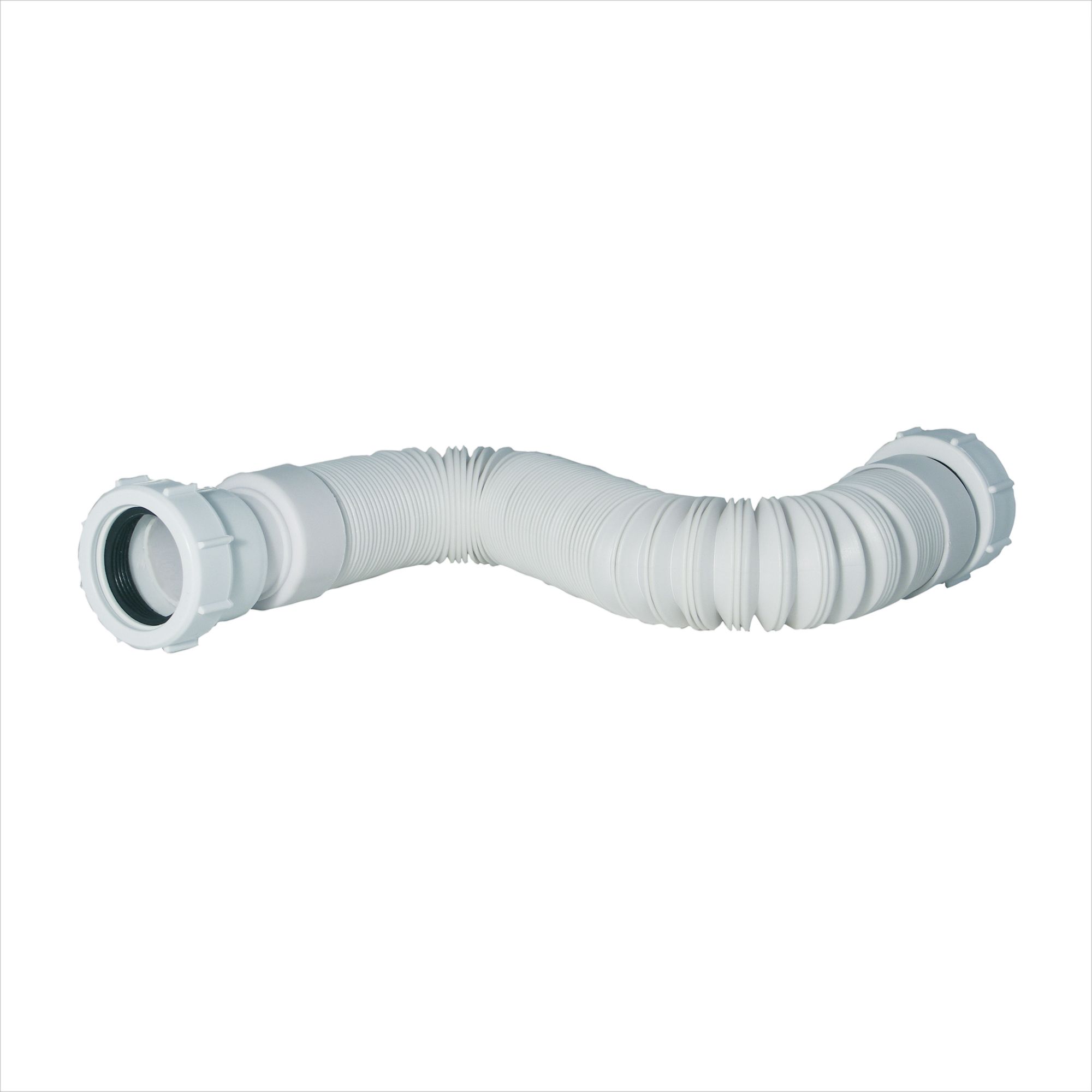 B&Q Flexible White Shower waste (L)1200mm