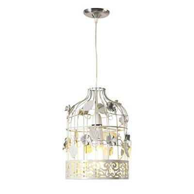 B&Q Luella Cream Birdcage with flowers Light shade (D)195mm | DIY at B&Q
