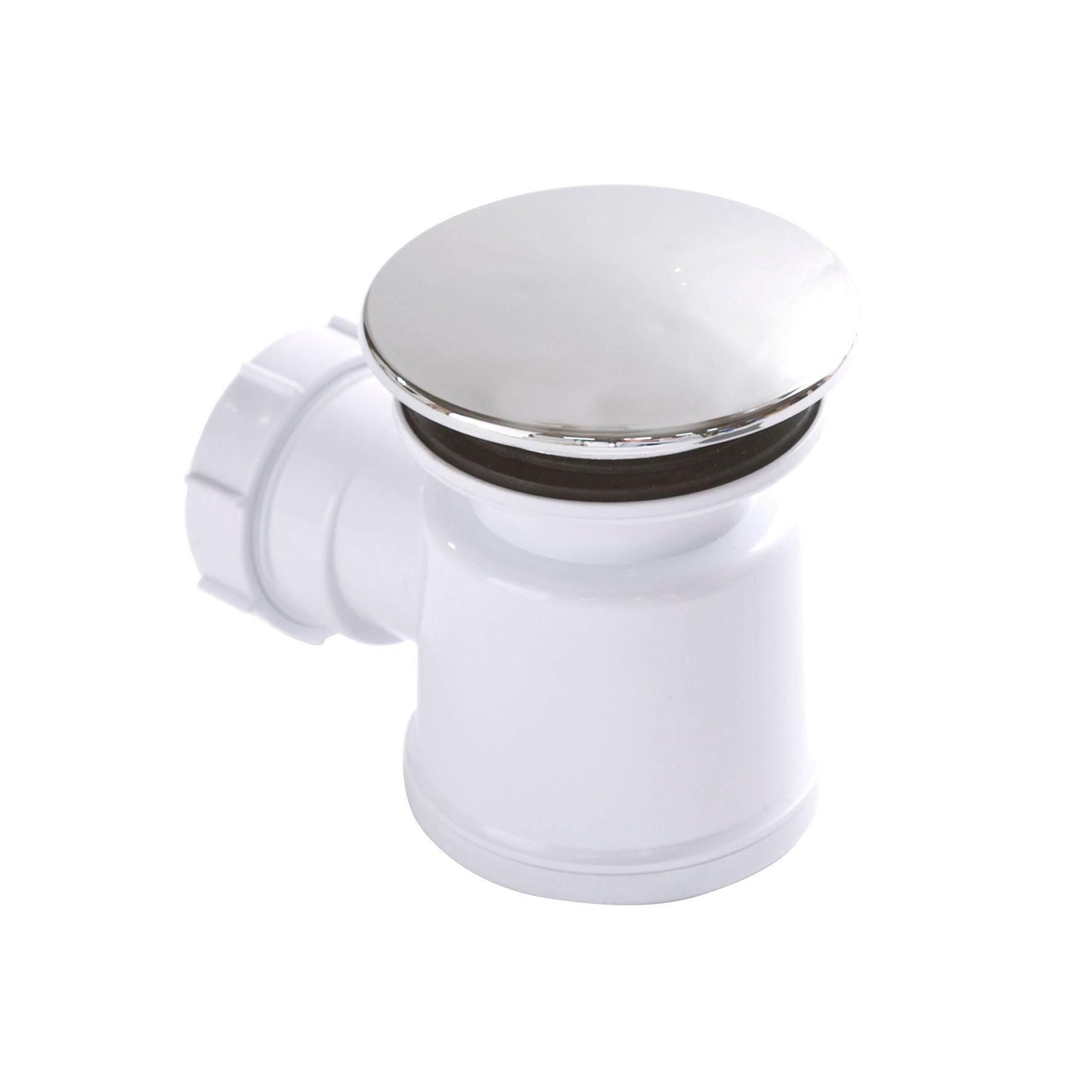 B&Q Silver effect Shower waste (Dia)90mm | DIY at B&Q