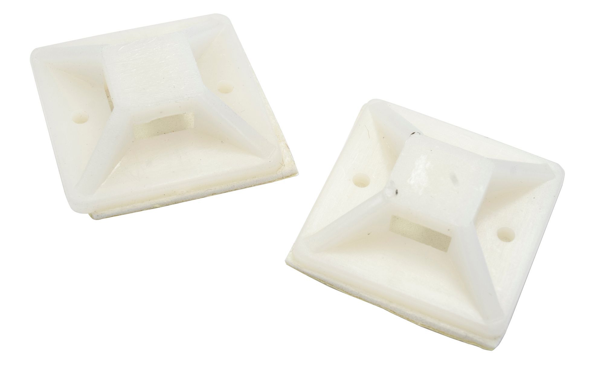 B&Q White Self-adhesive Cable tie mount, Pack of 20