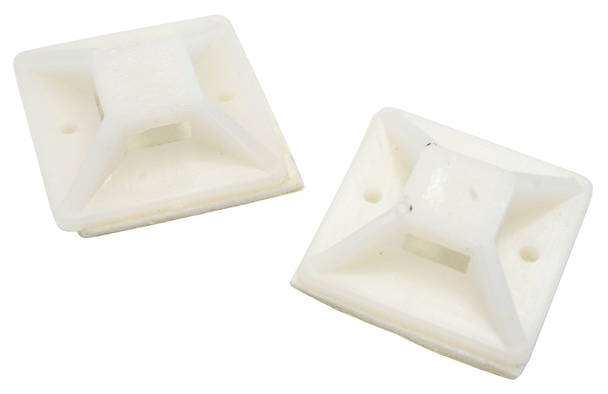 B&Q White Self-adhesive Cable tie mount, Pack of 50 | DIY at B&Q