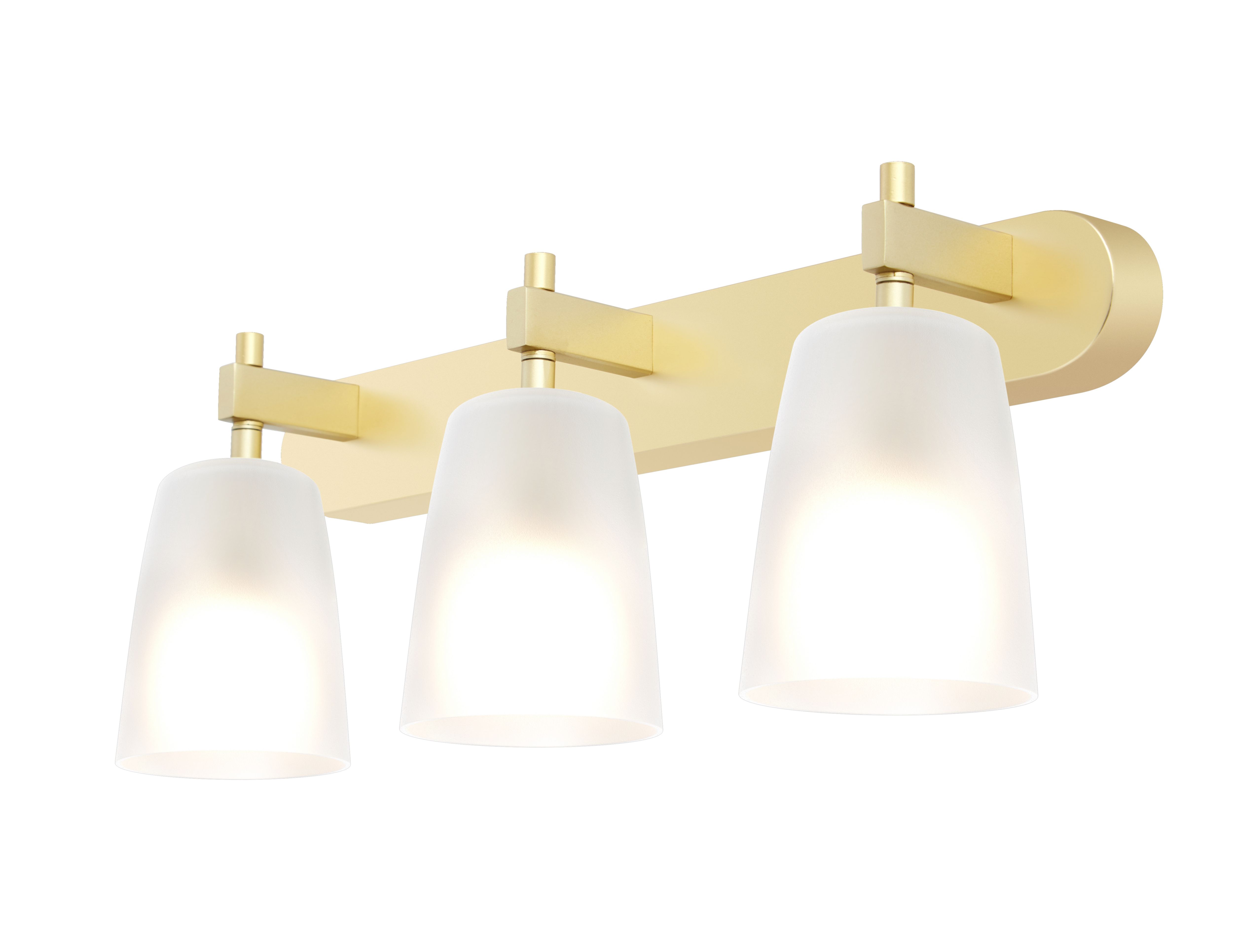 bar Brushed brass Gold effect 3 Light Spotlight | DIY at B&Q