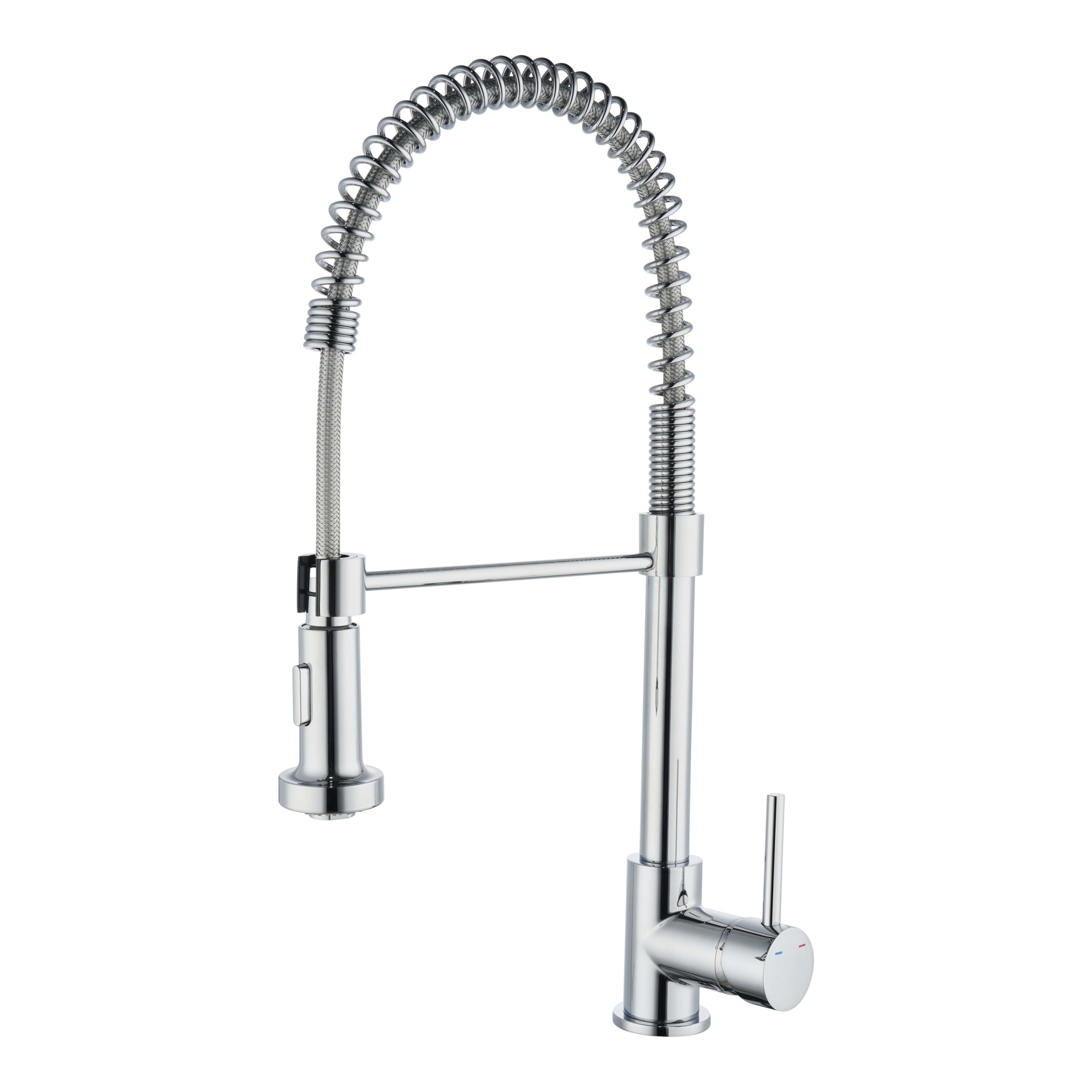 Barbon Chrome effect Modern Kitchen Spring neck Mixer tap | DIY at B&Q