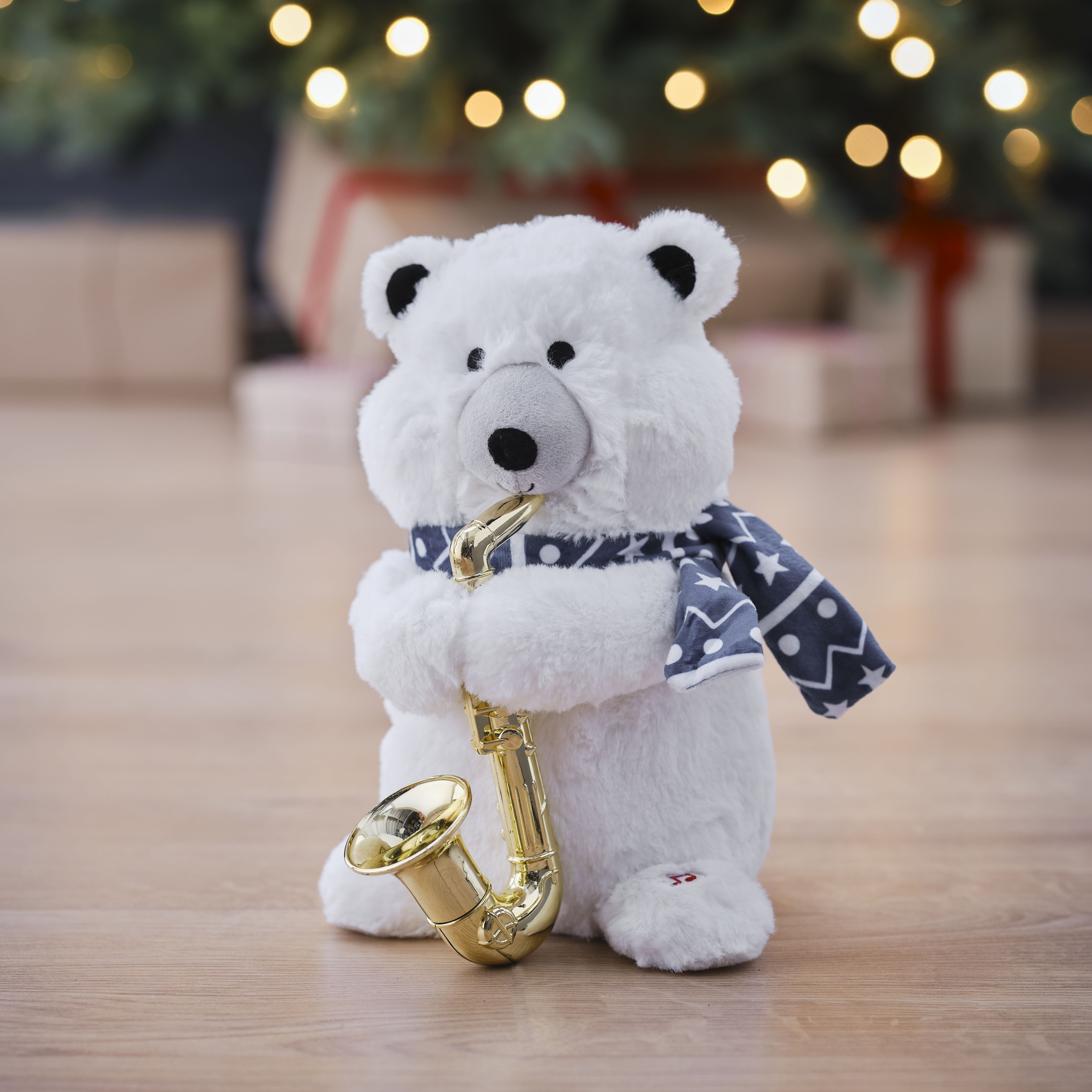 Battery-powered Body sways & plays tune Multicolour Polar Bear ...