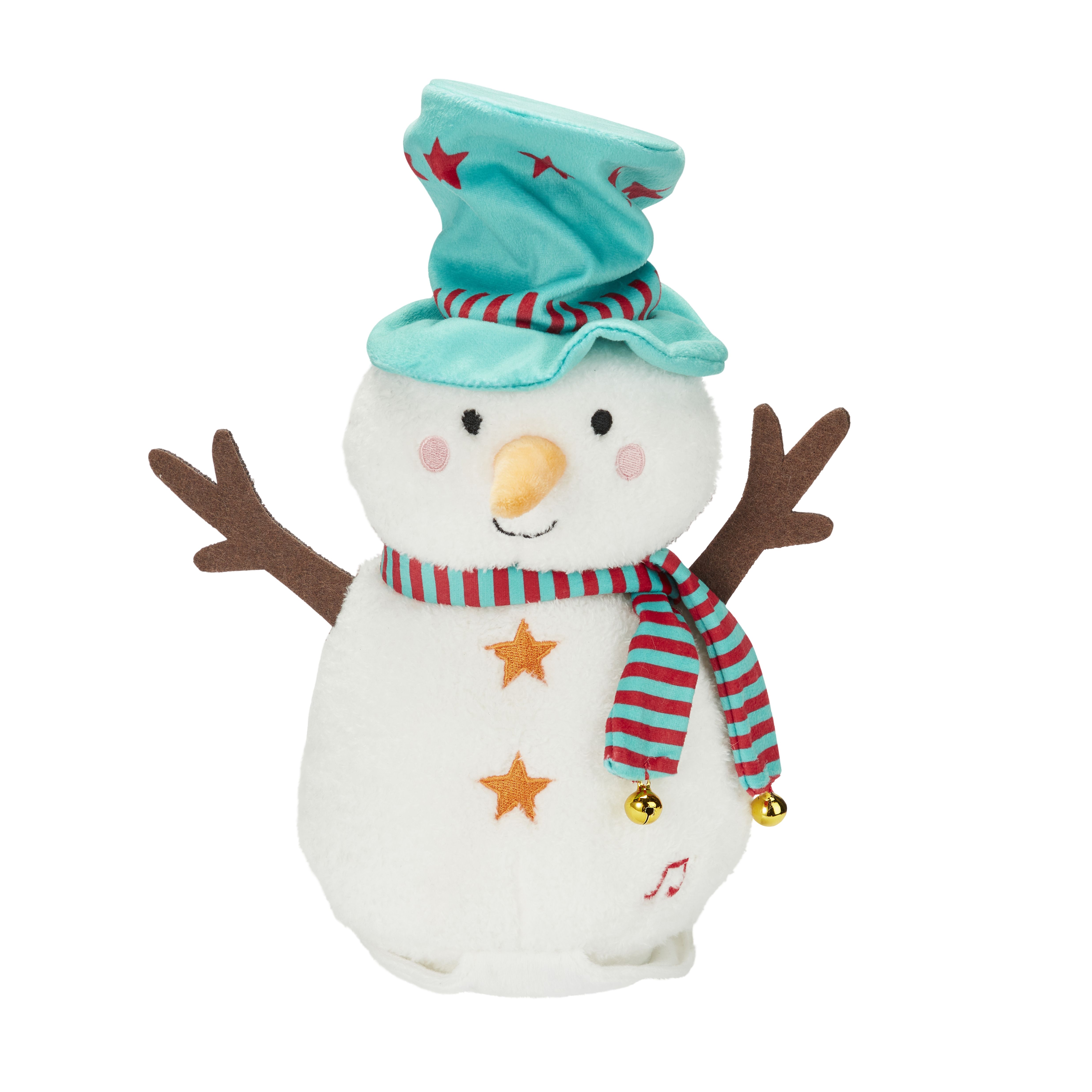 Battery-powered Light up & Moving hat Snowman Character