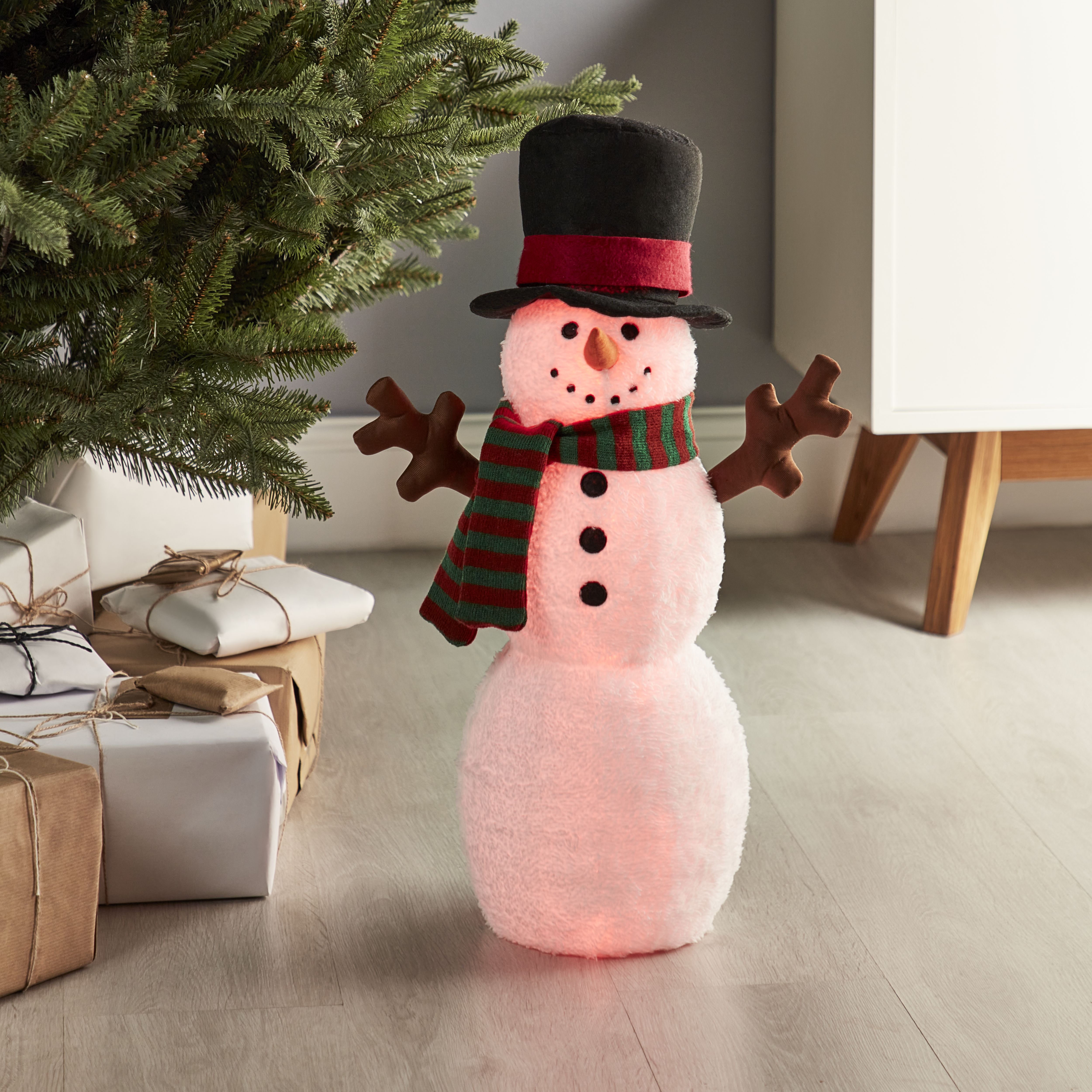 Battery-powered Light up Multicolour Snowman Christmas decoration