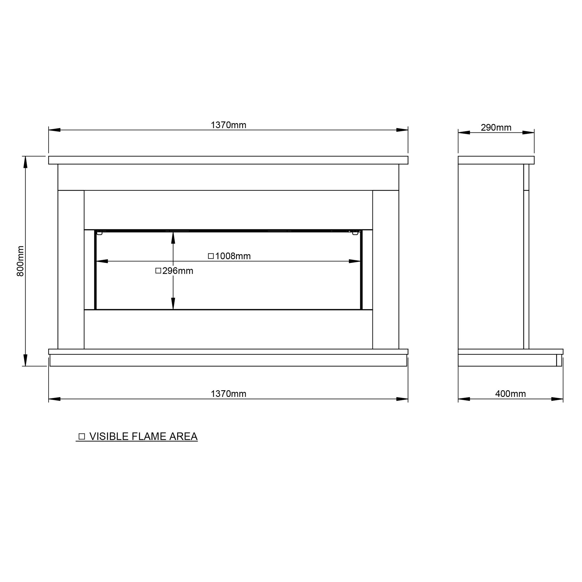 BE MODERN BROADFIELD WHITE & STORM MICRO-MARBLE OUTSET ELECTRIC FIRE SUITE