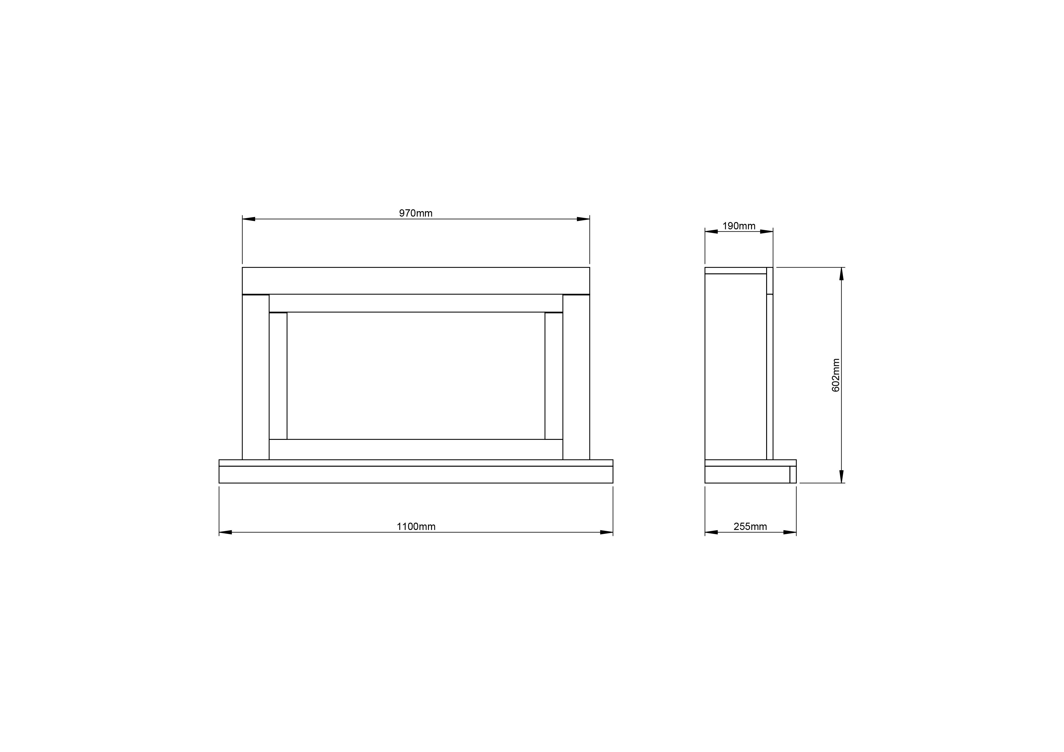 Be Modern Camaro Petite Cashmere Wall-mounted Electric Fire suite