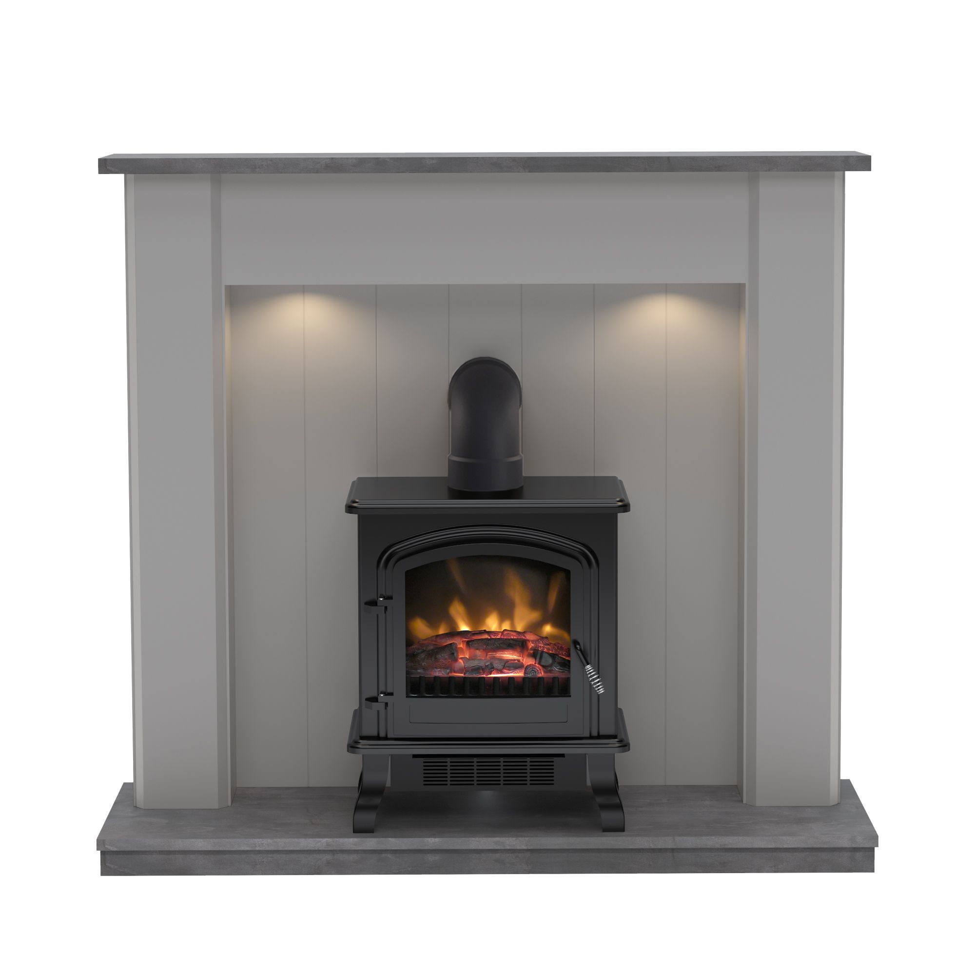 Be Modern Eastcote Grey Freestanding Electric Stove suite | DIY at B&Q