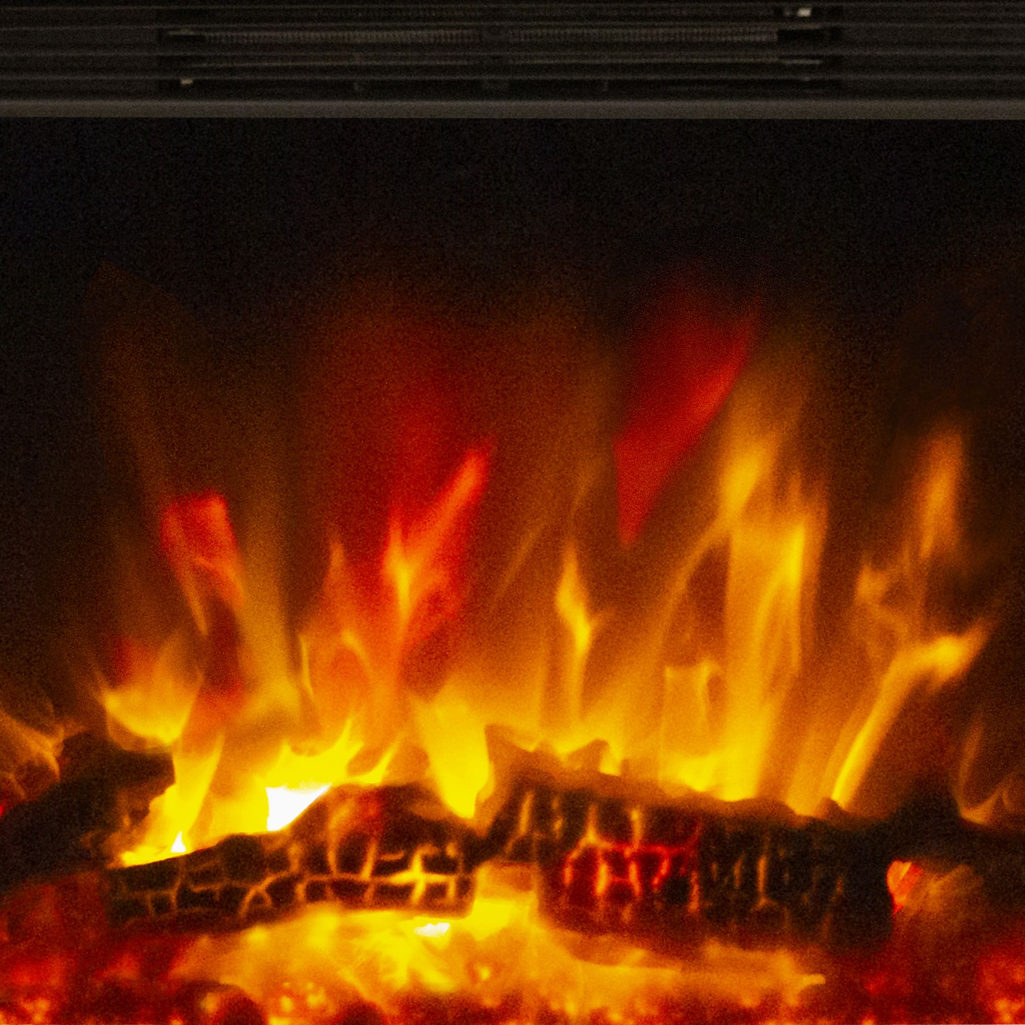 Be Modern Kempton 2kW Black Nickel effect Inset Electric Fire (H)595mm ...