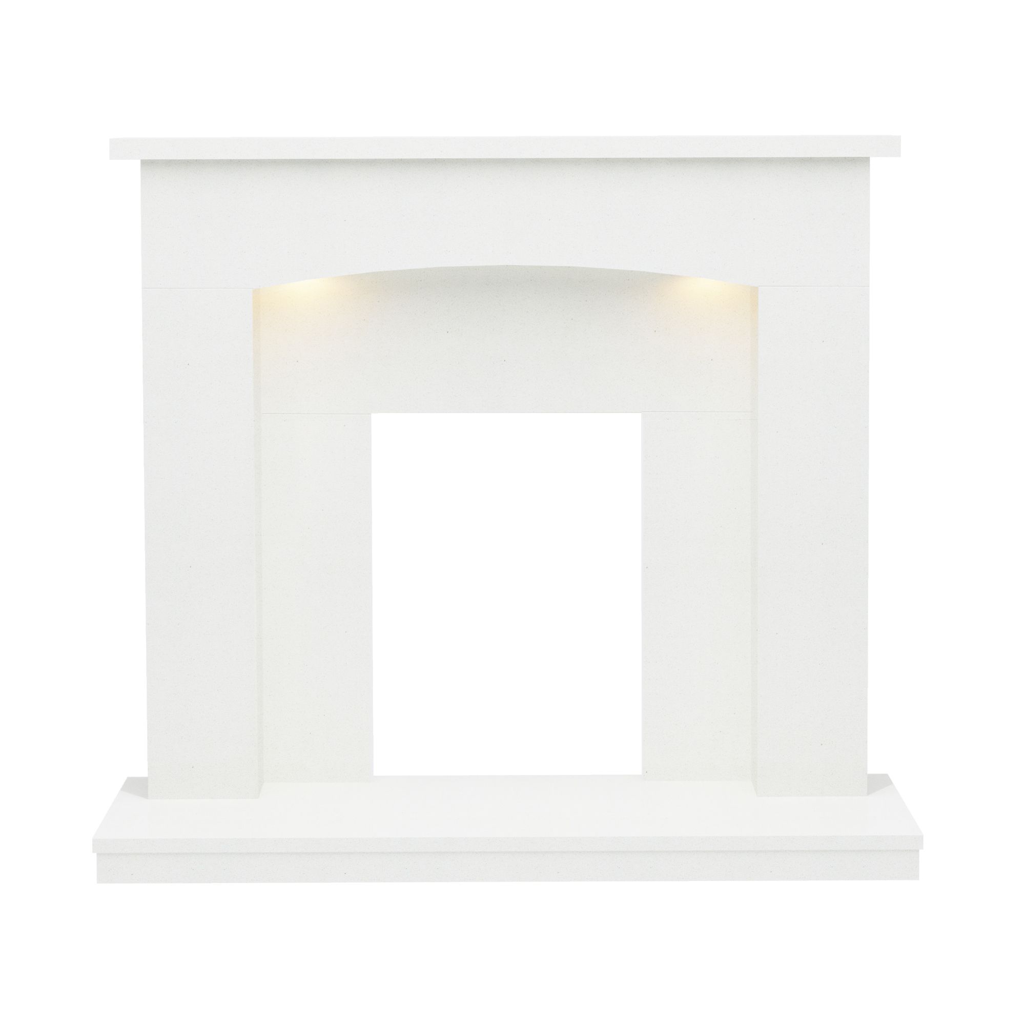 Be Modern Midland White Fire surround set with Lights included