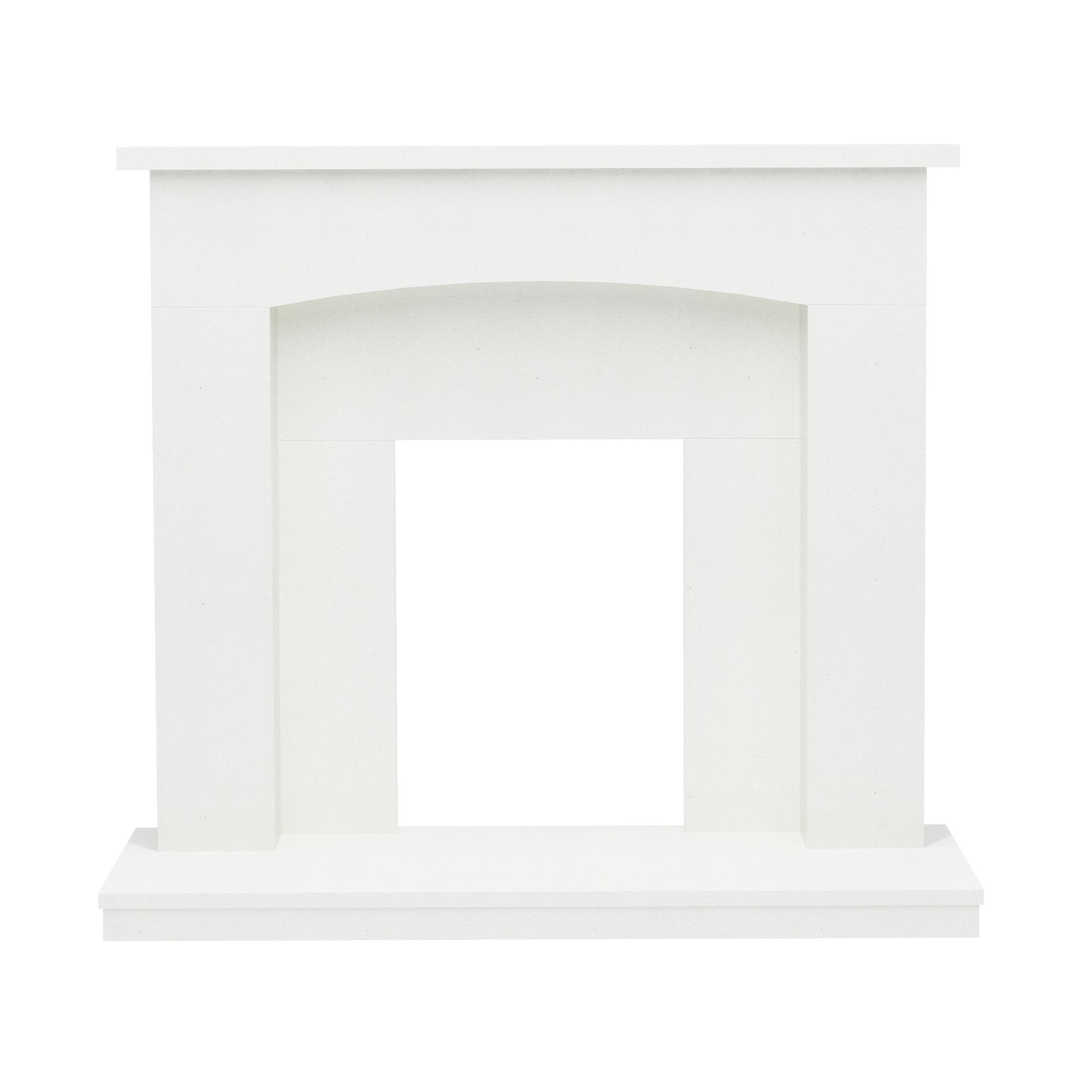 Be Modern Midland White Micro-marble Fireplace surround set