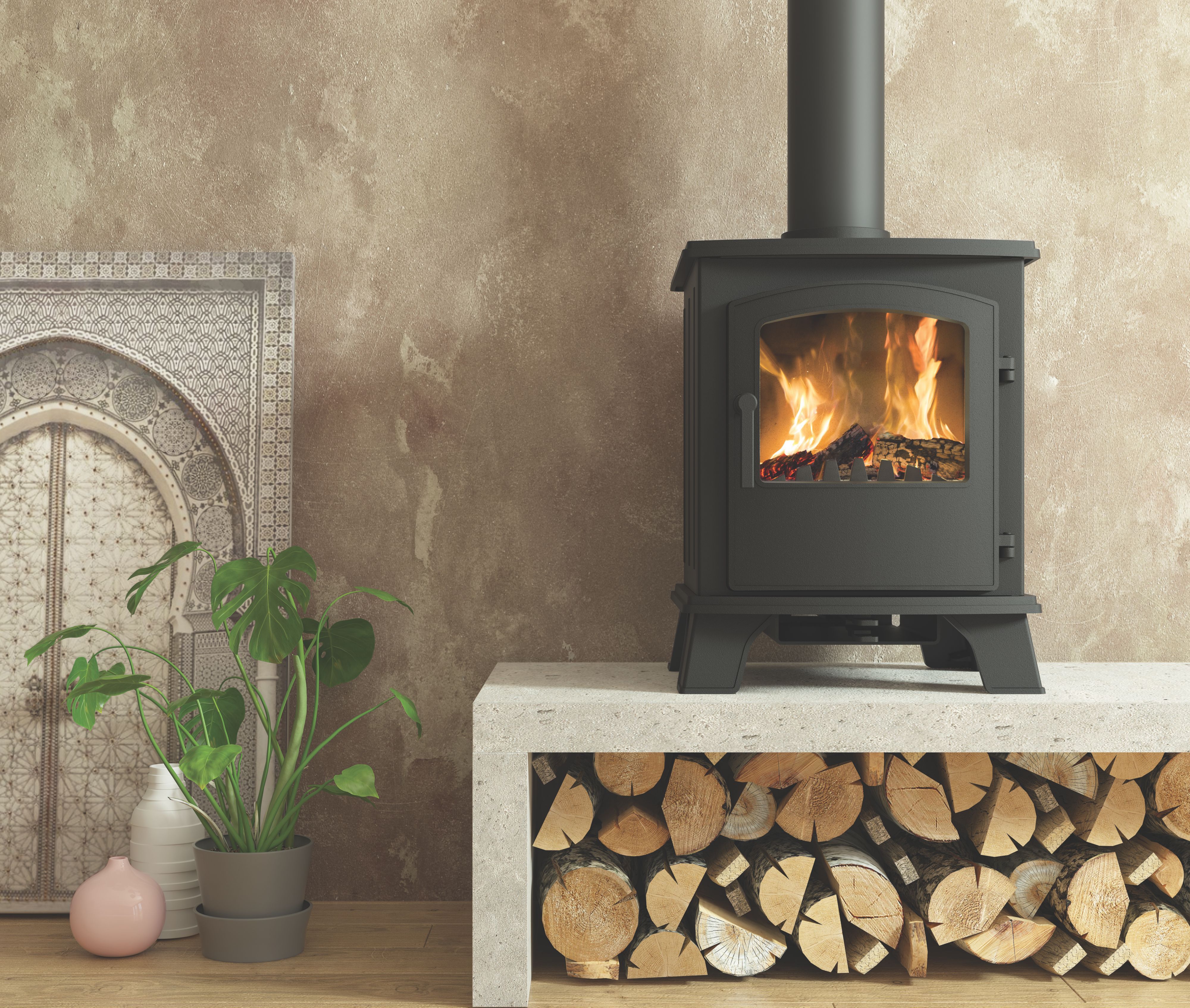 Be Modern Ohio Black Solid fuel Stove | DIY at B&Q