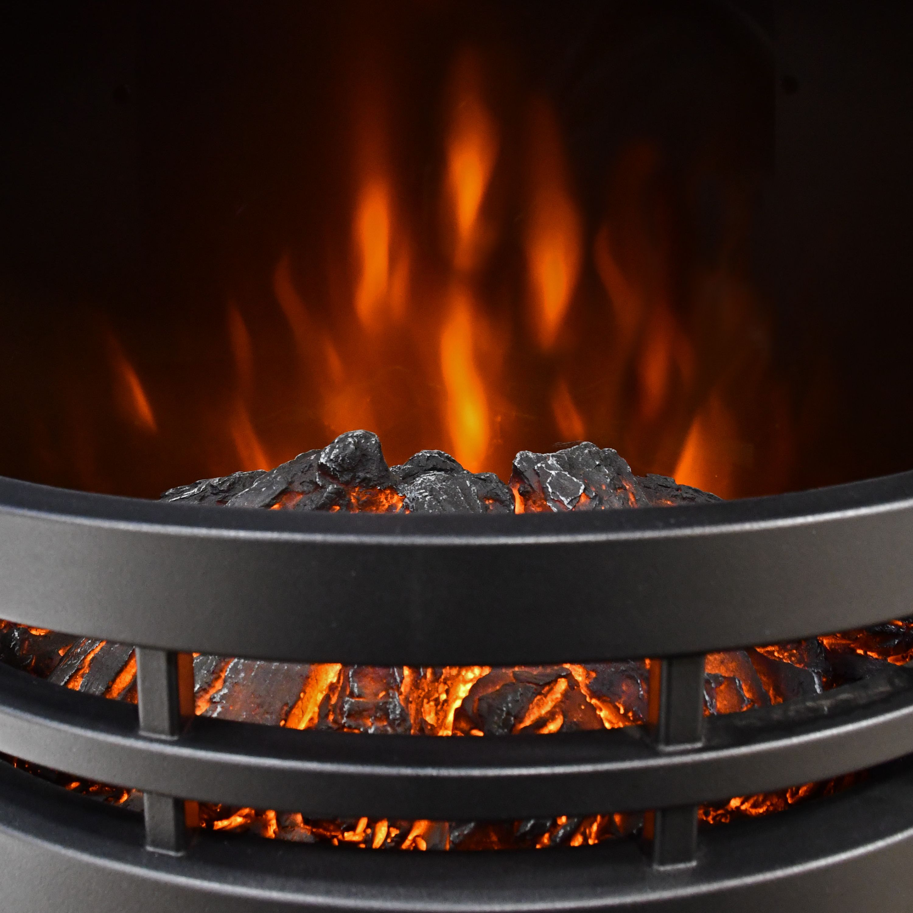 BE MODERN ORBA 2KW MATT BLACK ELECTRIC STOVE (H)850MM (W)410MM